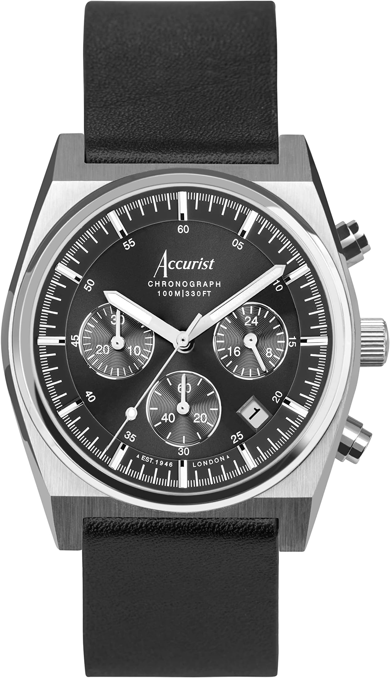 Accurist Mens Origin 41mm Quartz Watch in Blue with Analogue Display ...