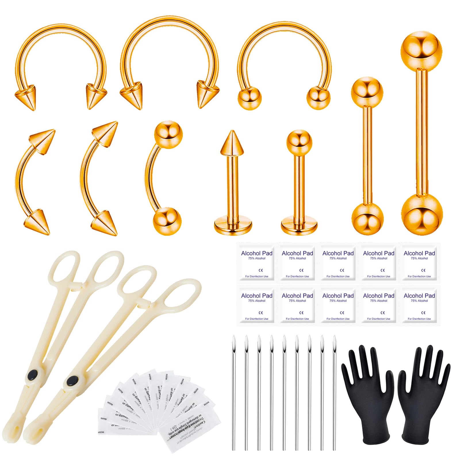 Amazon.com: YONGDA Piercing Kit for All Piercings Professional Nose ...