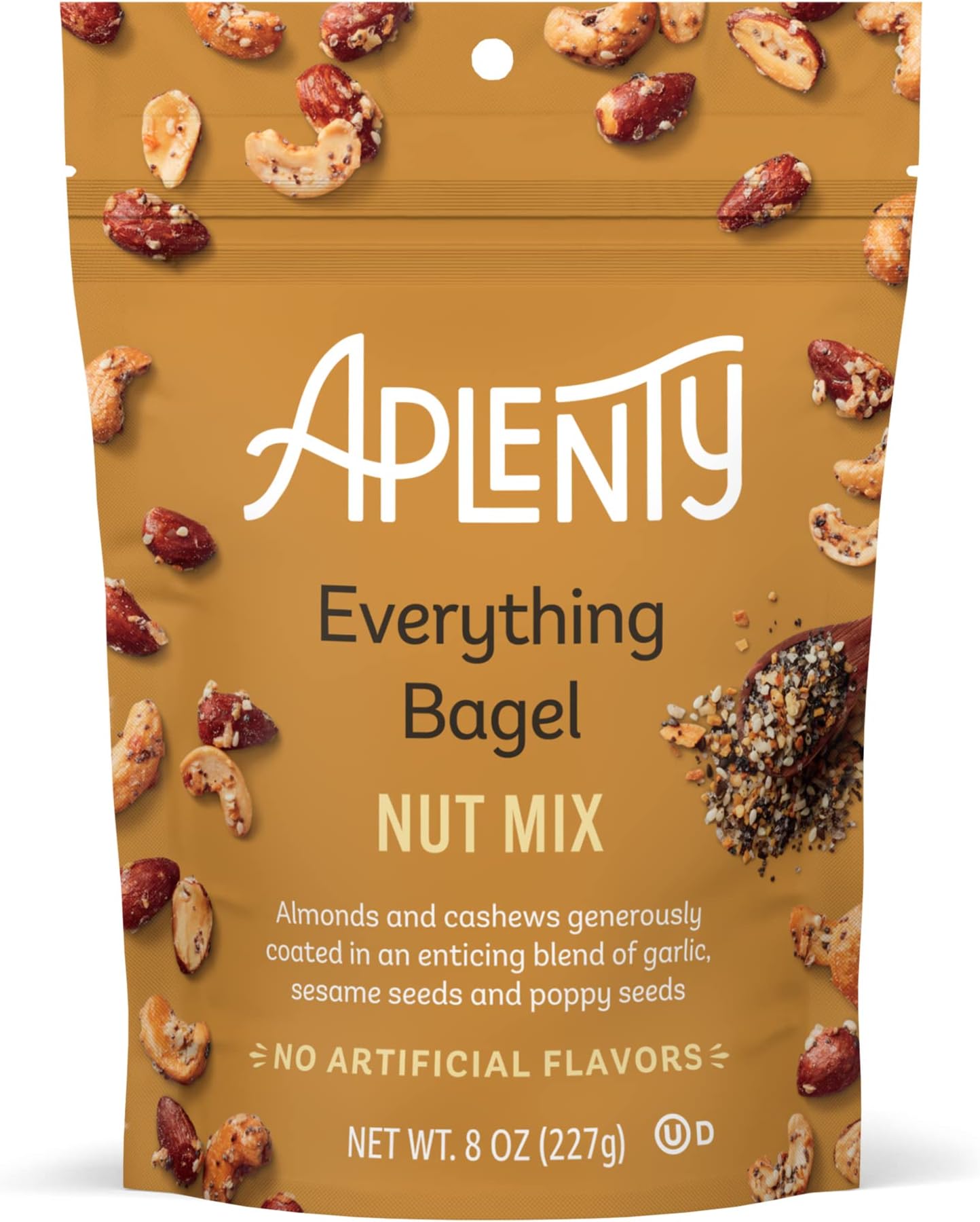 Amazon.com : Amazon Brand, Aplenty Everything Bagel Nut Mix, 8 Oz ...