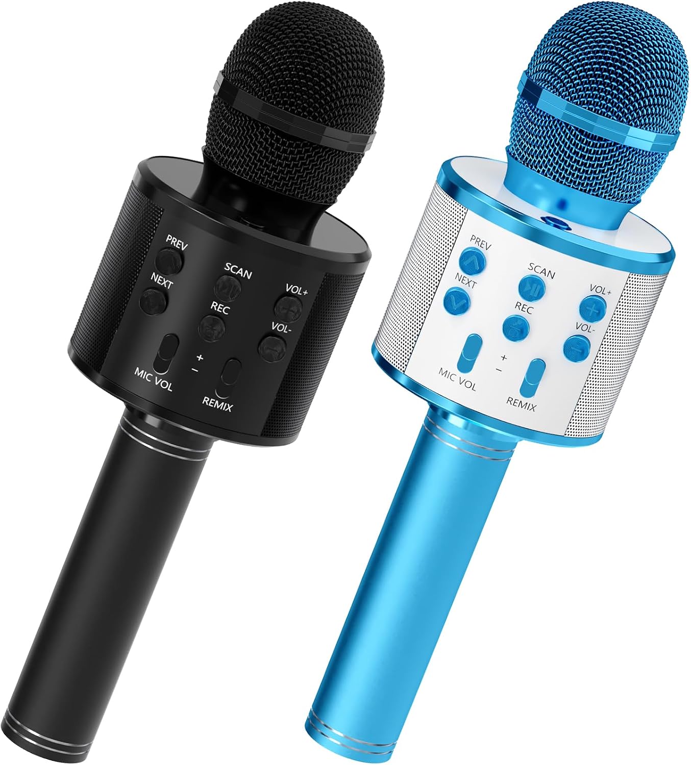 GIFTMIC Paquete de 2 micrófonos de karaoke, micrófono Bluetooth para ...