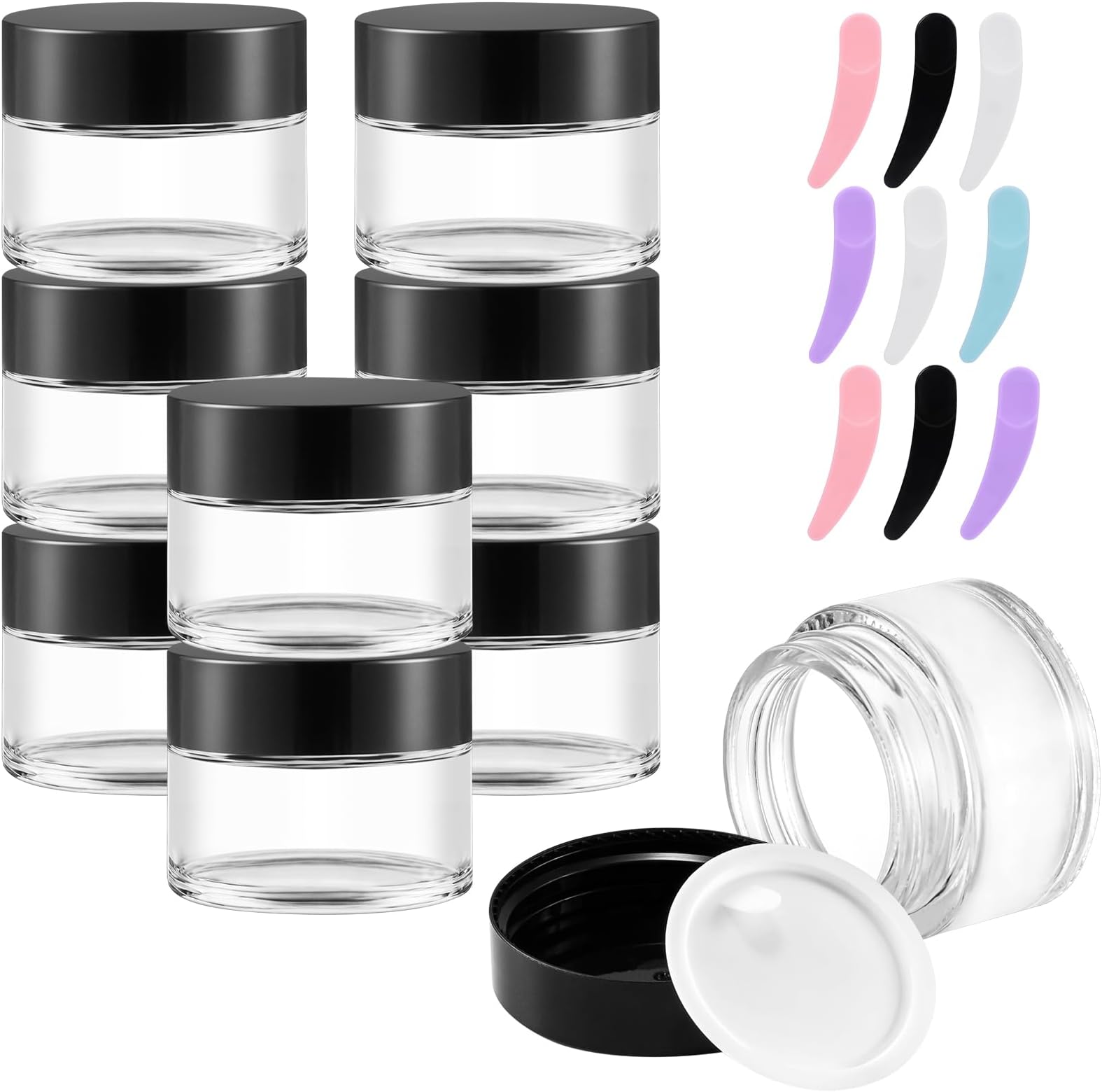 Amazon.com: MotBach 4 Pack 2oz Glass Jars with Lids,Small Glass Jars ...