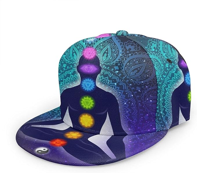 Unisex Fashion Baseball Cap Yoga Meditation Chakra Universe 3D Printing ...
