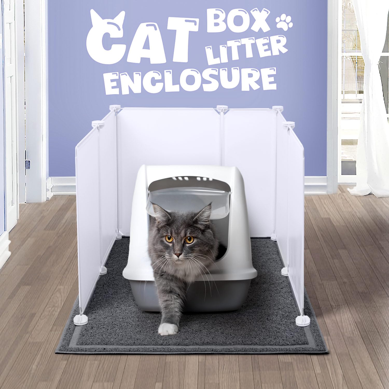 Amazon.com: Cat Litter Box Enclosure, Extra Large Litter Box Splash ...