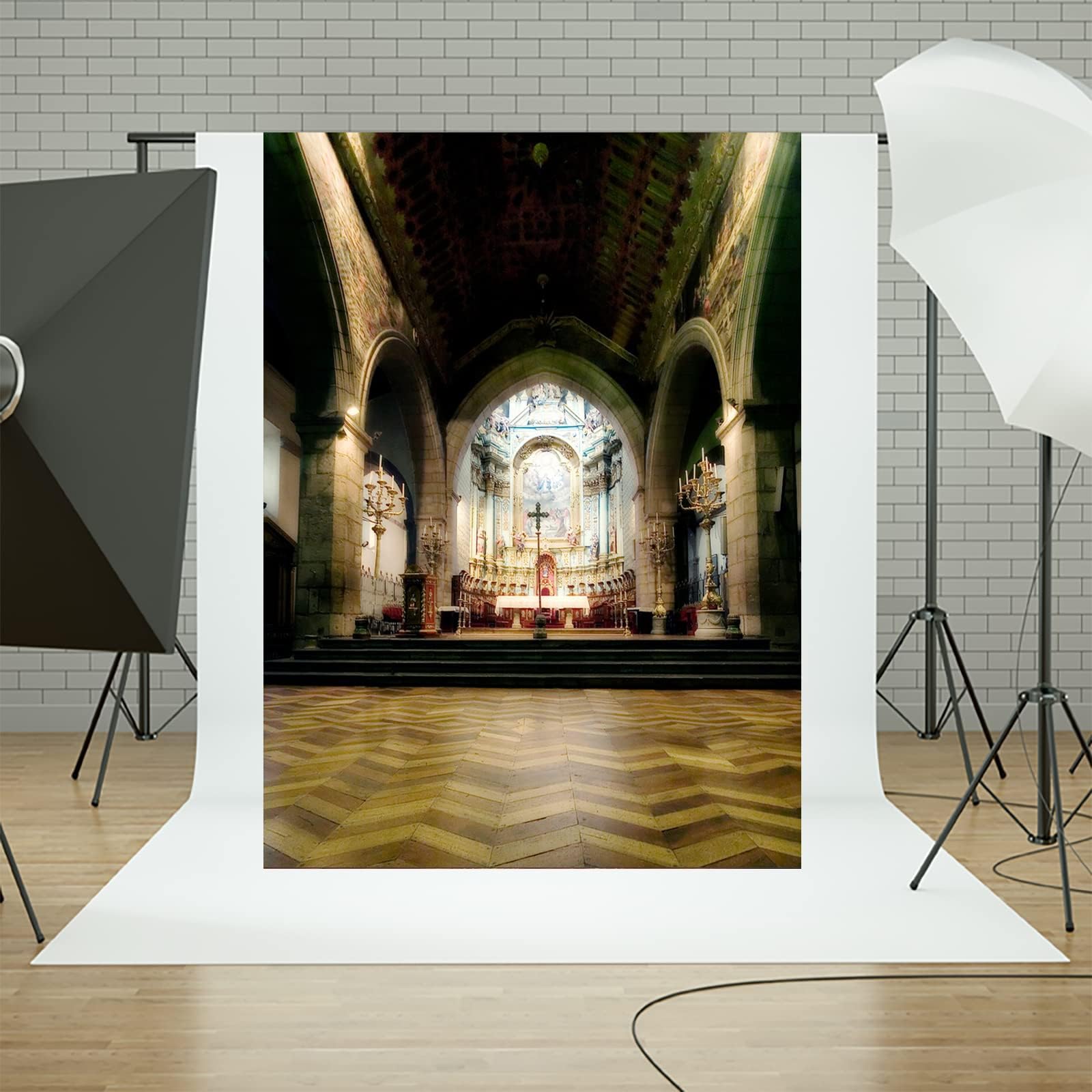Amazon.com : 7×5ft Church Palace Photography Backdrop Religious Cross ...