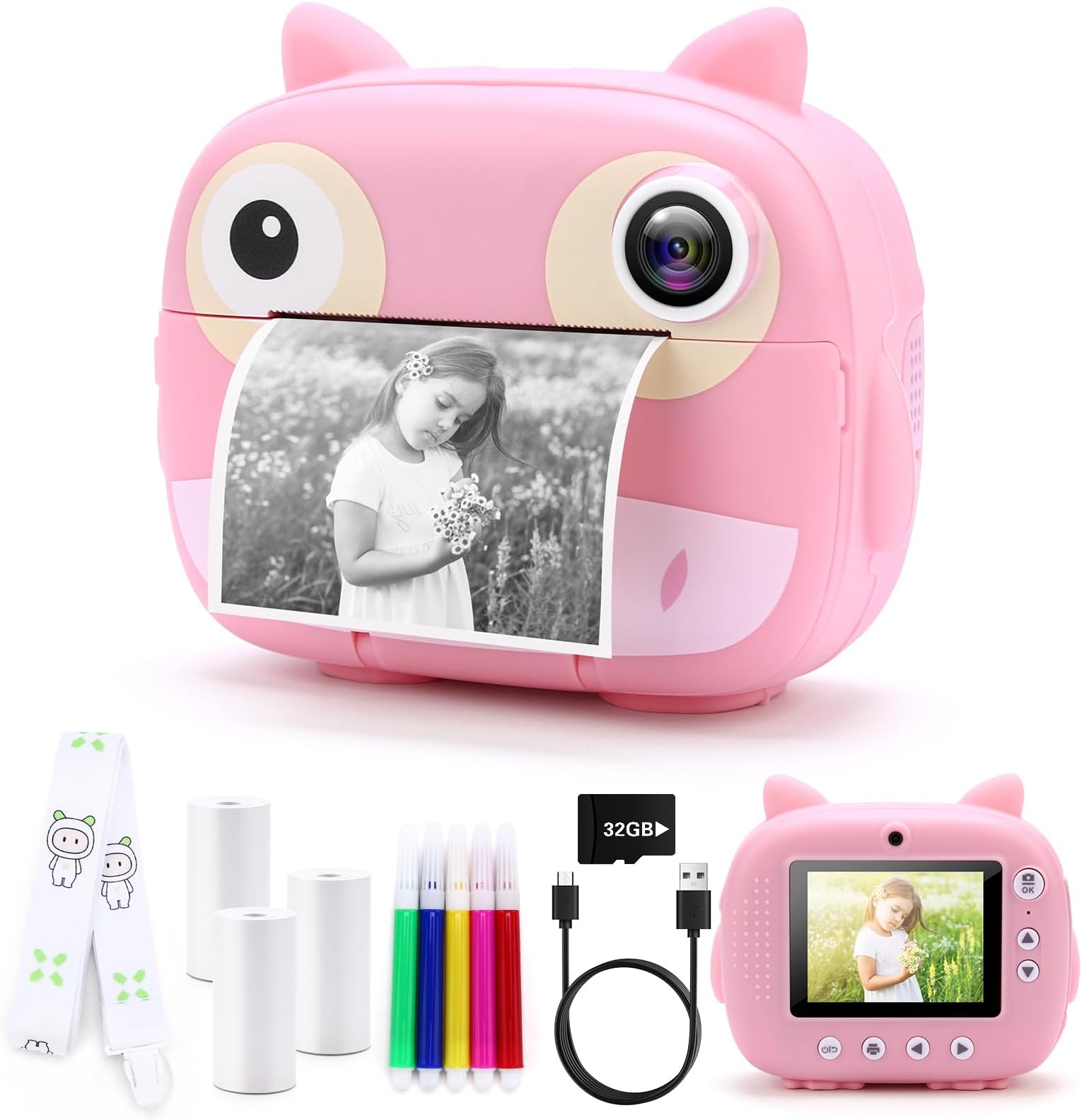 Amazon.com: Instant Print Camera for Kids, Digital Camera for Kids ...