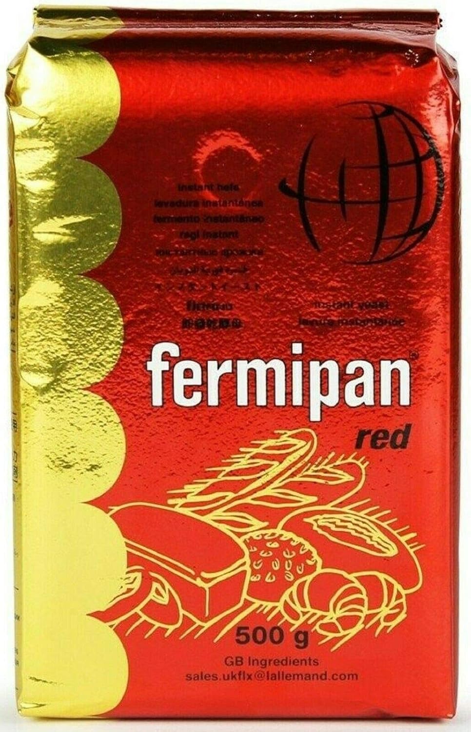 500g Fermipan Yeast Instant Dried Yeast Baker Bakery Baking Bread Dough ...