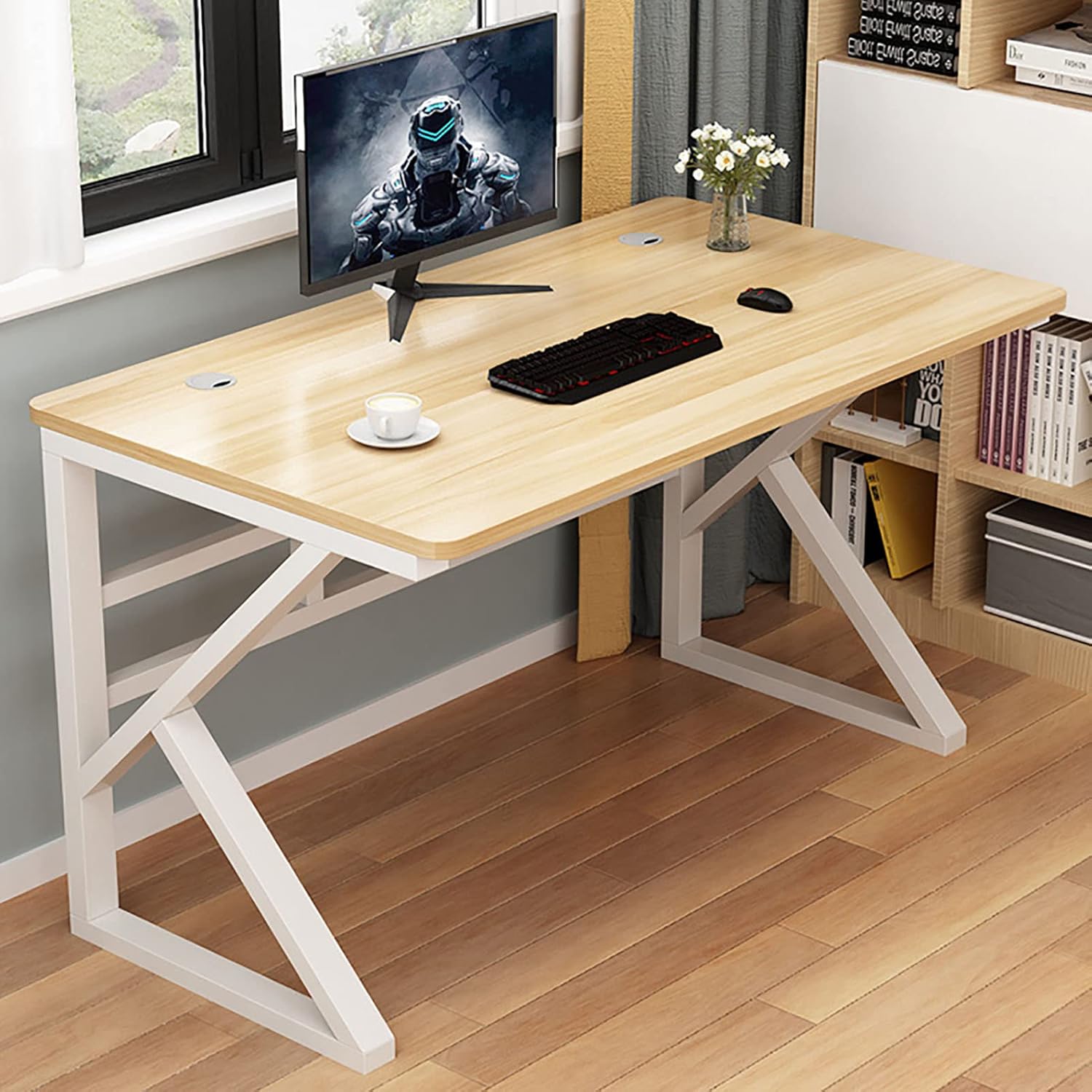 Amazon.com: Study Computer Desk,Heavy Duty Office Desk Multipurpose ...