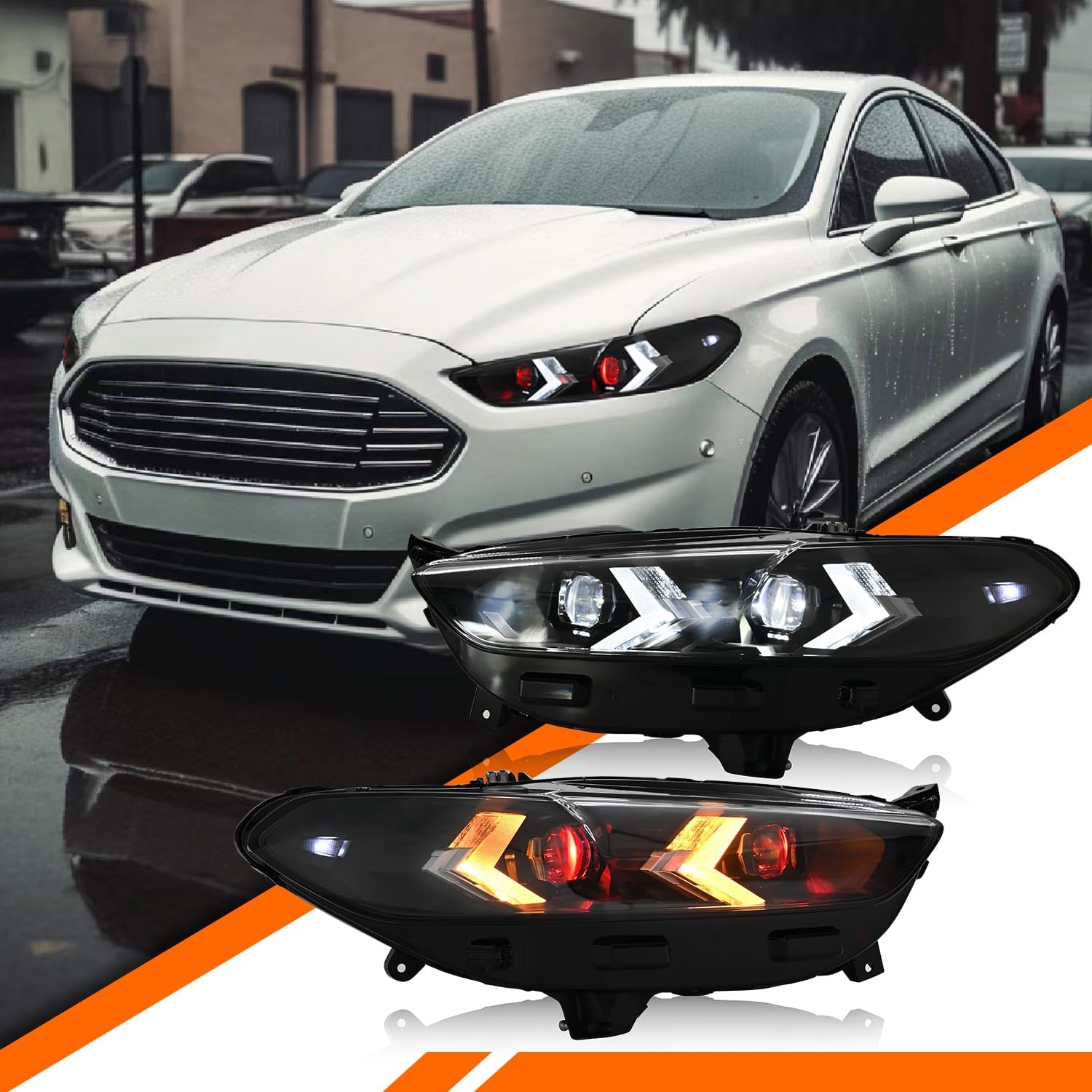 Amazon.com: TT-ABC Mods Headlight for Ford Fusion 2013-2016 All Models ...
