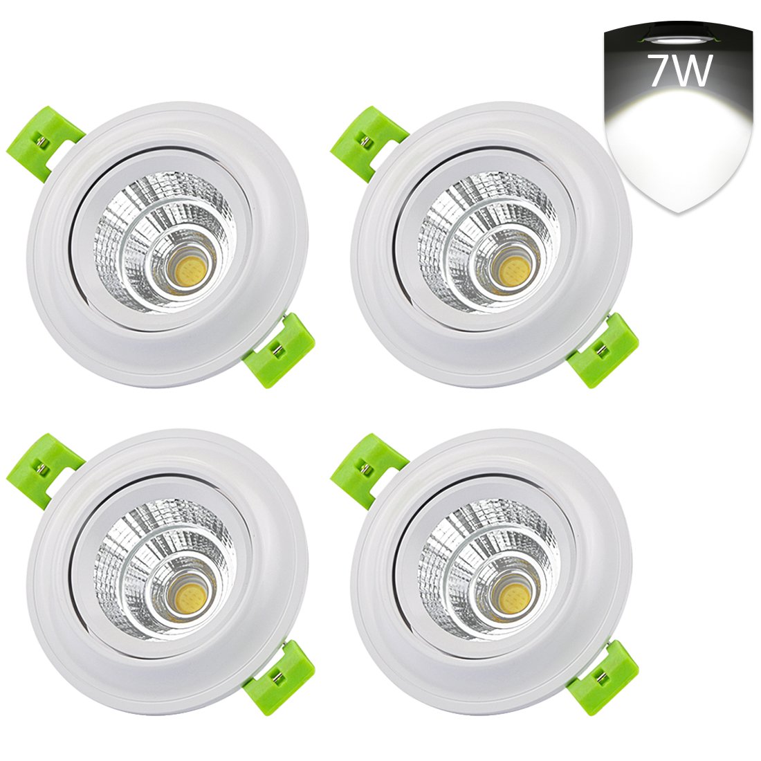 Buy LEDMO 7W LED Round Ceiling Light 700LM Ideal 70W Replacements COB ...
