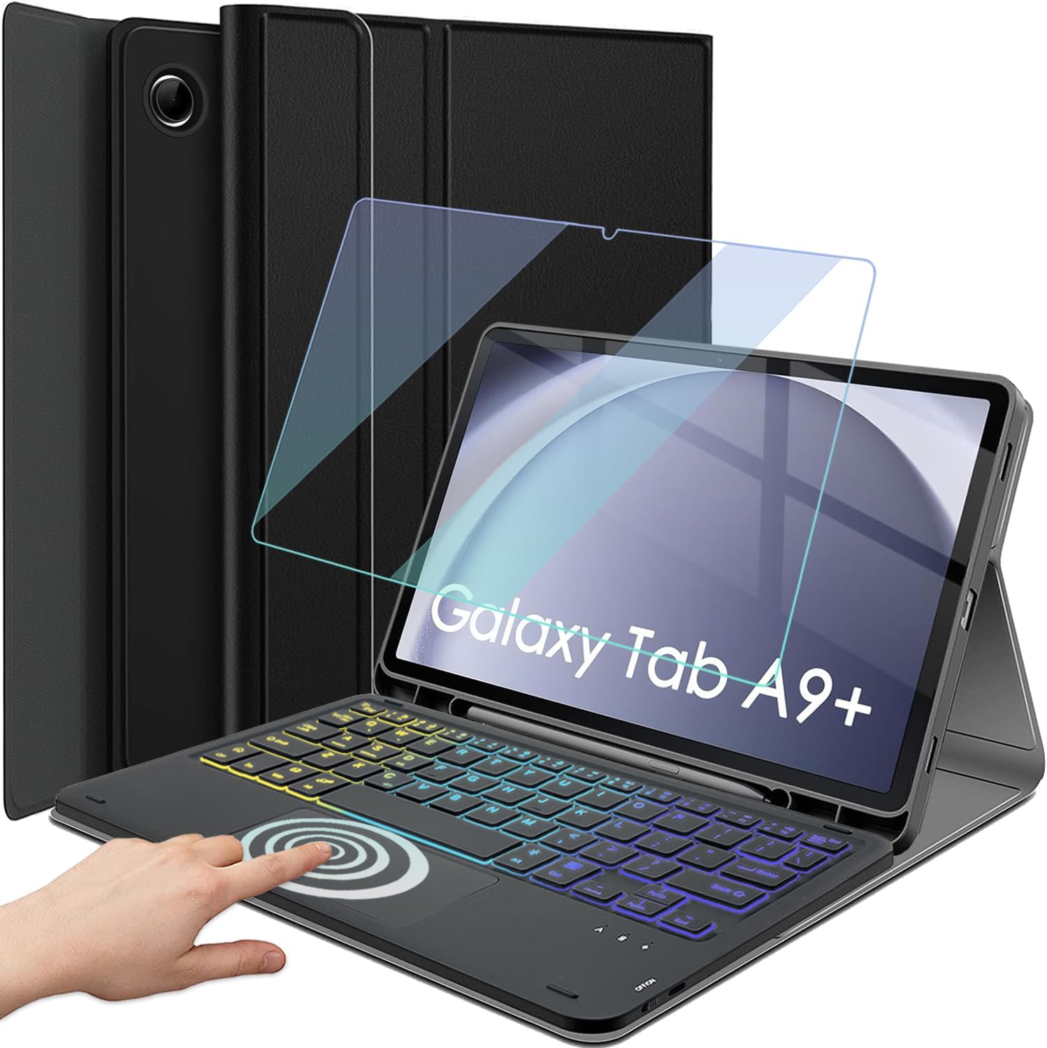 Amazon.com: Backlit Touchpad Keyboard Case for Samsung Galaxy Tab A9 ...