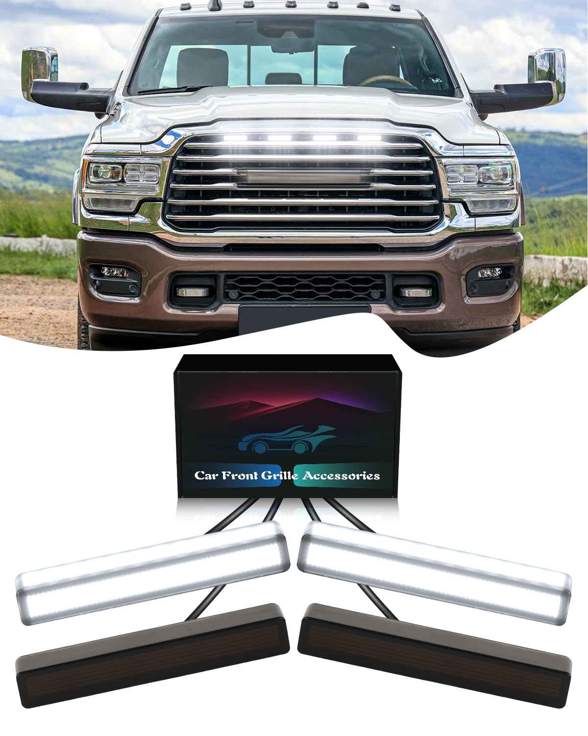 Amazon.com: TBHOO Grill LED Light for 2025-2019 Dodge Ram 1500 2500 ...