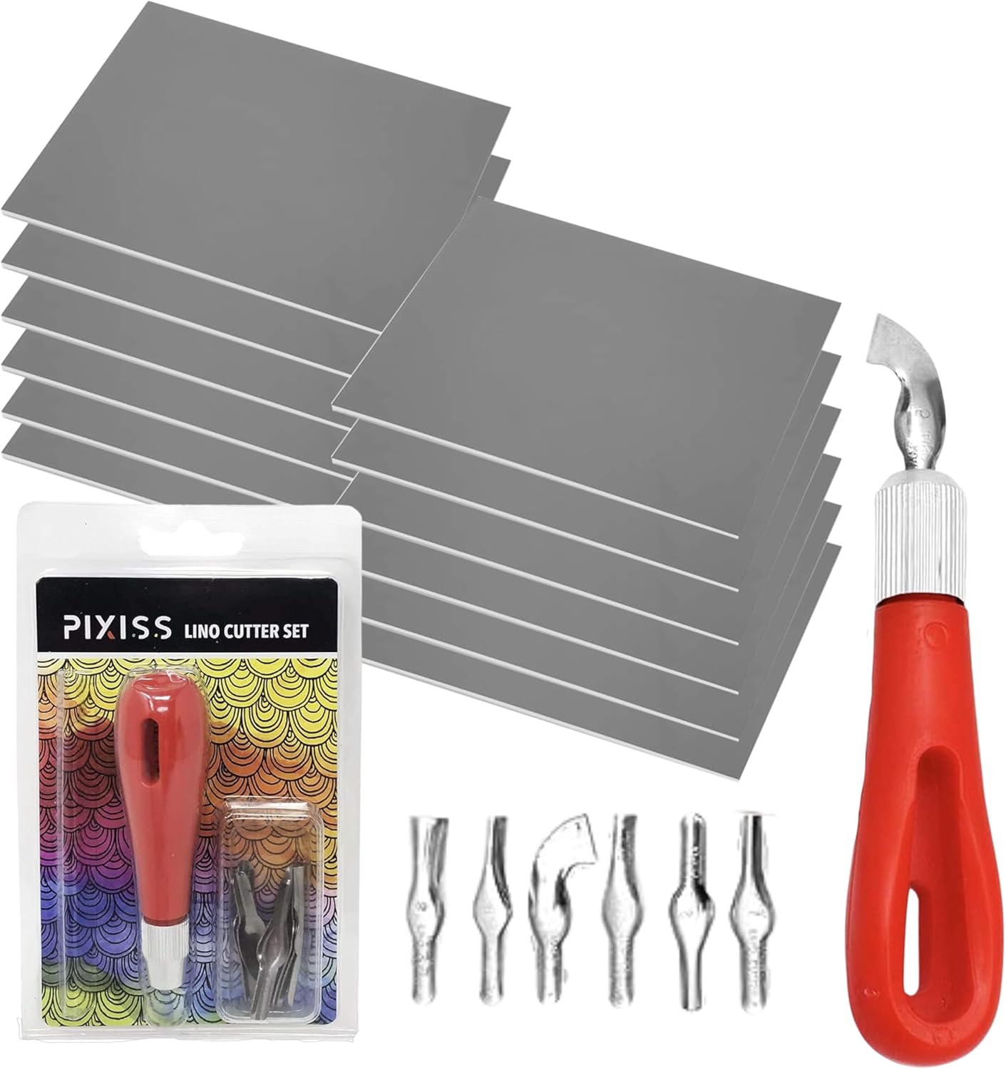 Amazon.com: Linoleum Blocks for Printmaking (12pack) and Stamp Carving ...