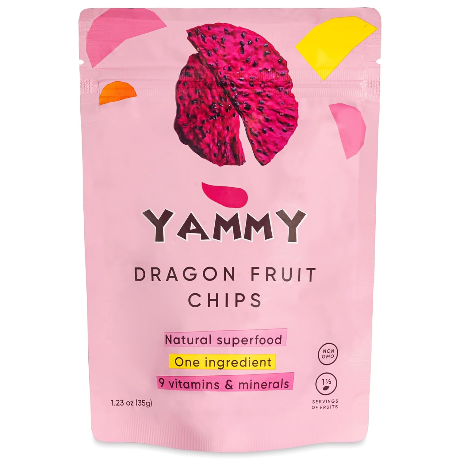 Amazon.com: Yammy Dried Dragon Fruit Chips, Healthy 1 Ingredient ...