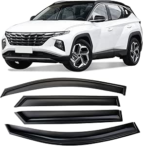 Arokzn Tape-On Side Window Visor Deflectors Rain Guards Designed for ...