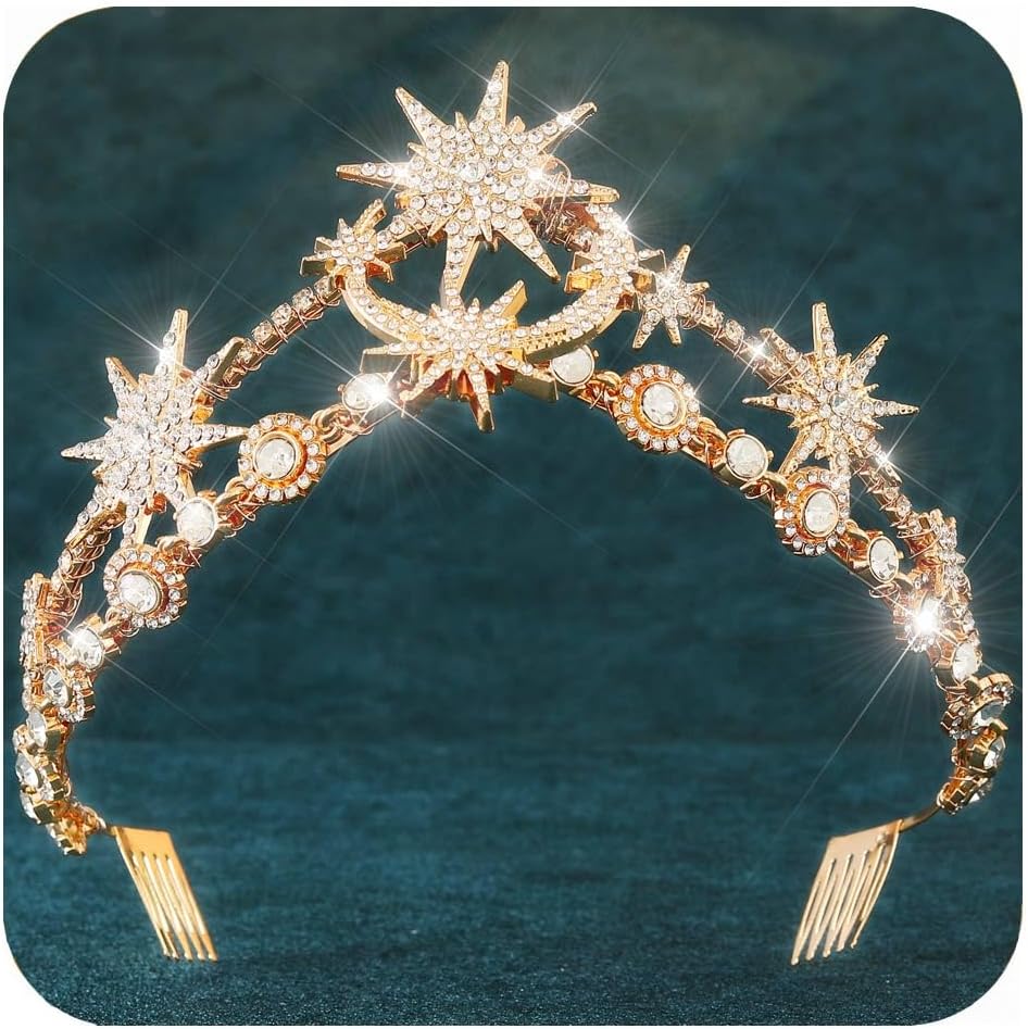 Amazon.com: Treasure Gurus Gold Metal Caesar Leaf Crown Headband King ...