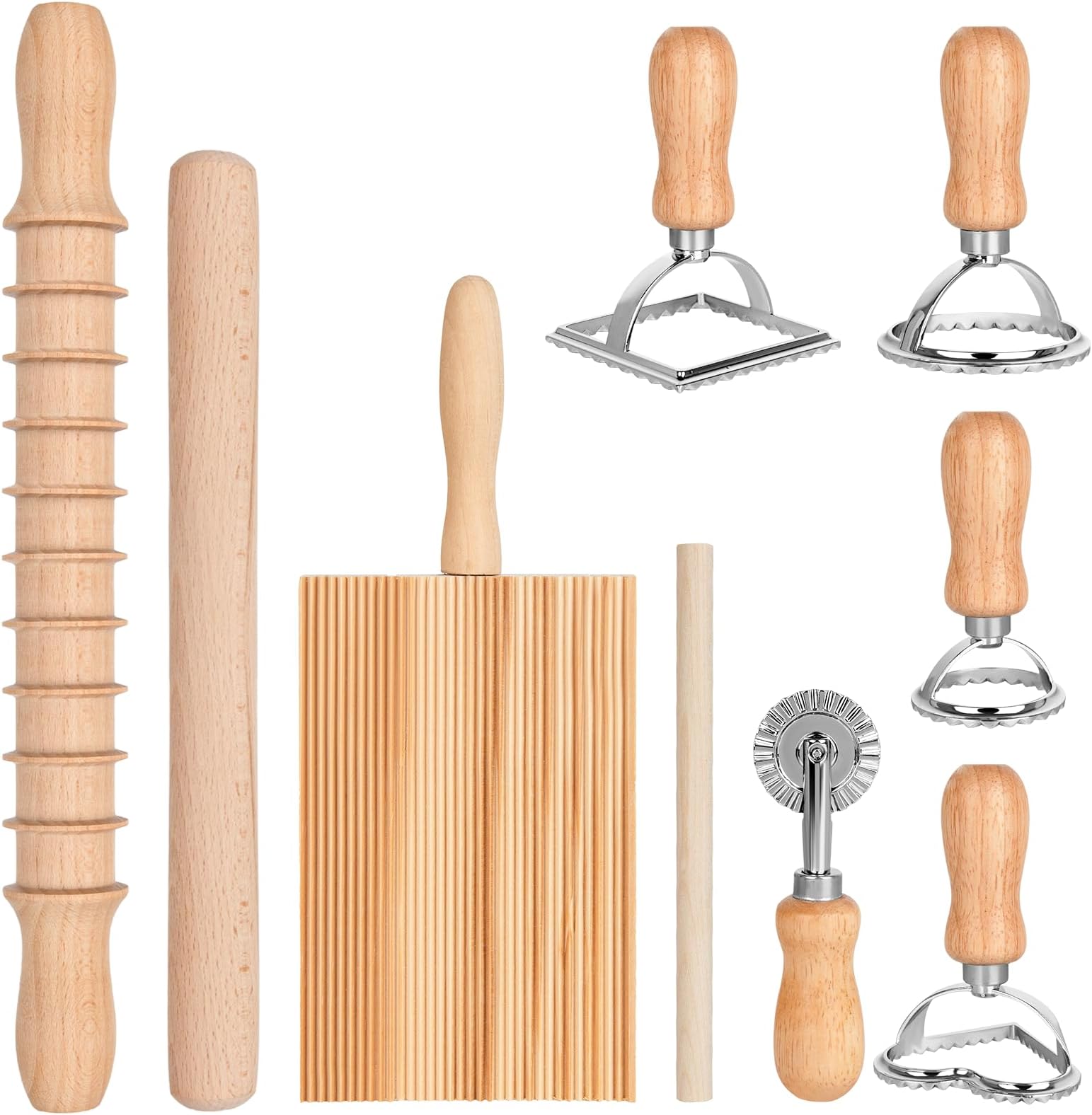 Amazon.com: 7PCS Gnocchi Board Set Gnocchi Pasta Wood Board with Rolls ...