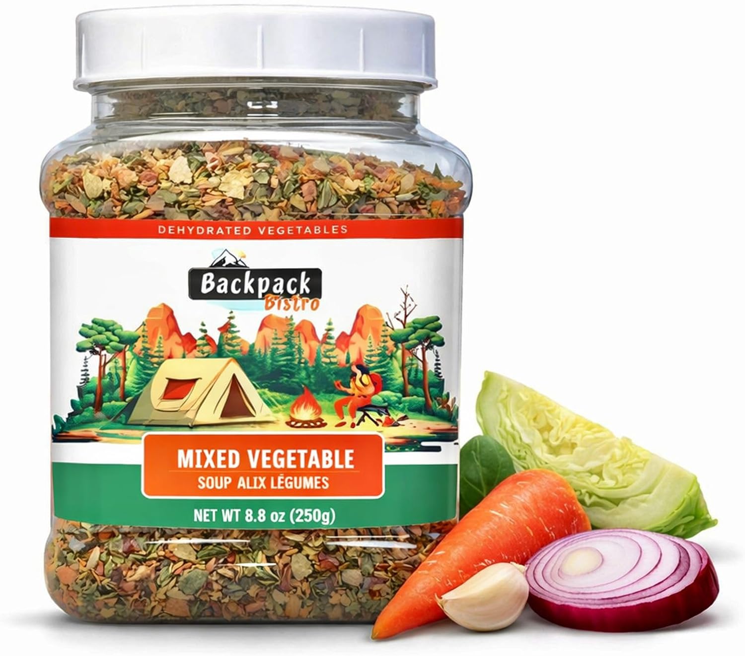 Backpack Bistro Dehydrated Mixed Vegetables 8.8 oz (250 g) | Includes ...