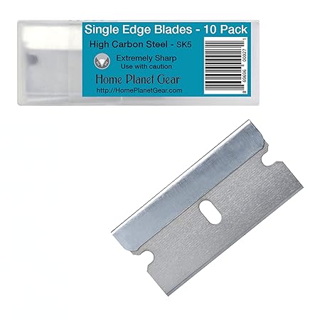 Amazon.com: Single Edge Razor Blade 10 Pack - Straight Edge Razor - Ten ...