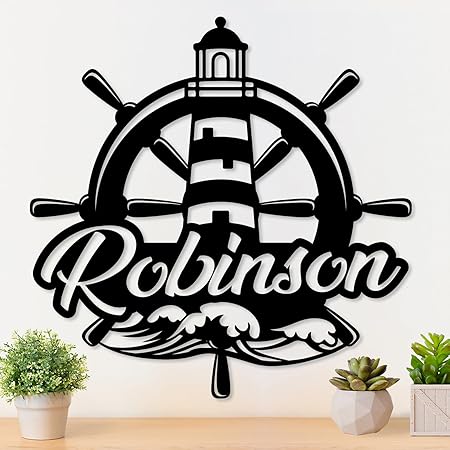 Amazon.com: Personalized Lighthouse Decor, Personalized Last Name ...