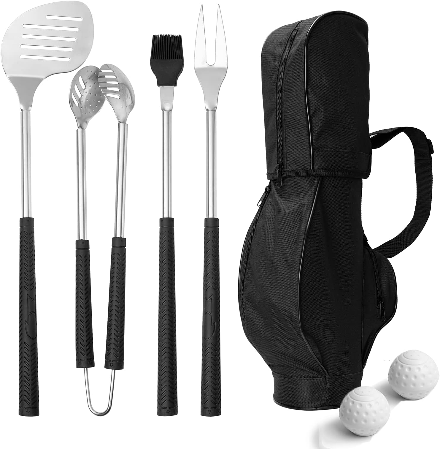 Amazon.com : Charcoal Companion Golf Club 3-Piece Barbecue Tool Set ...