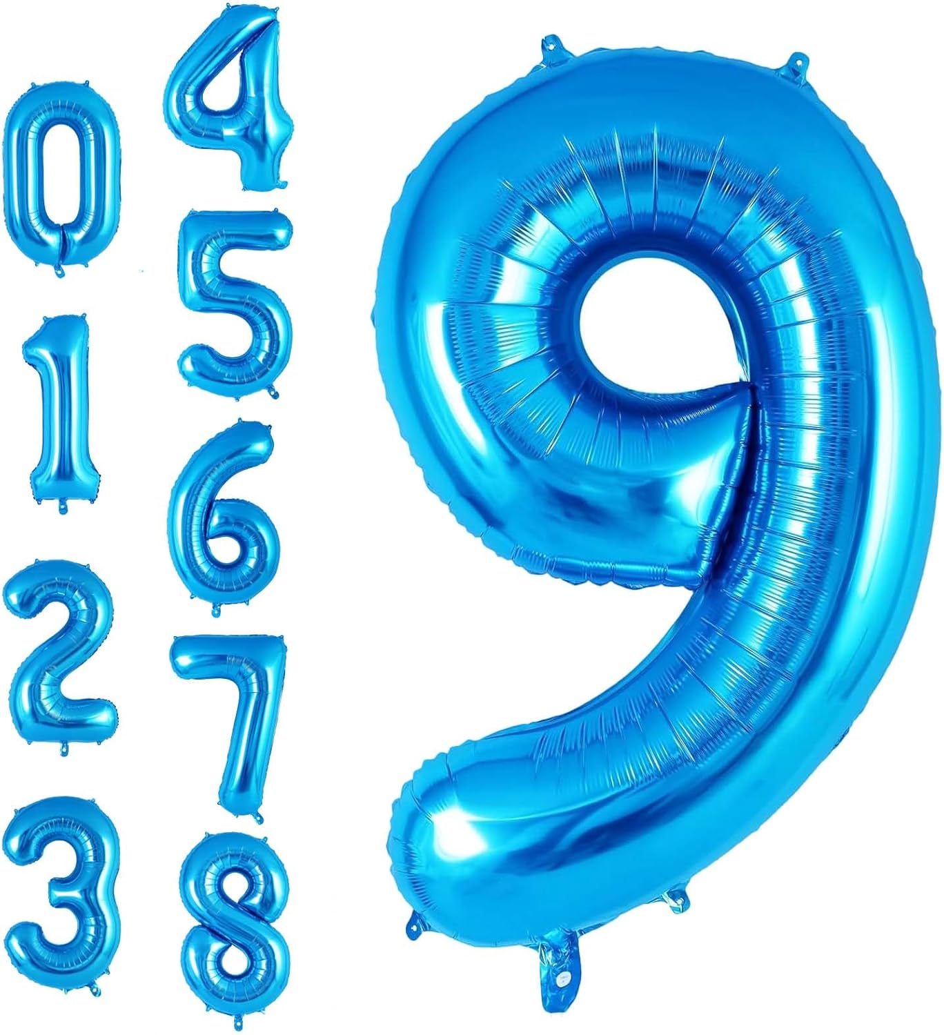 Amazon.com: 40 Inch Blue Number Balloon 0-9, Navy Blue Numbers 9 ...