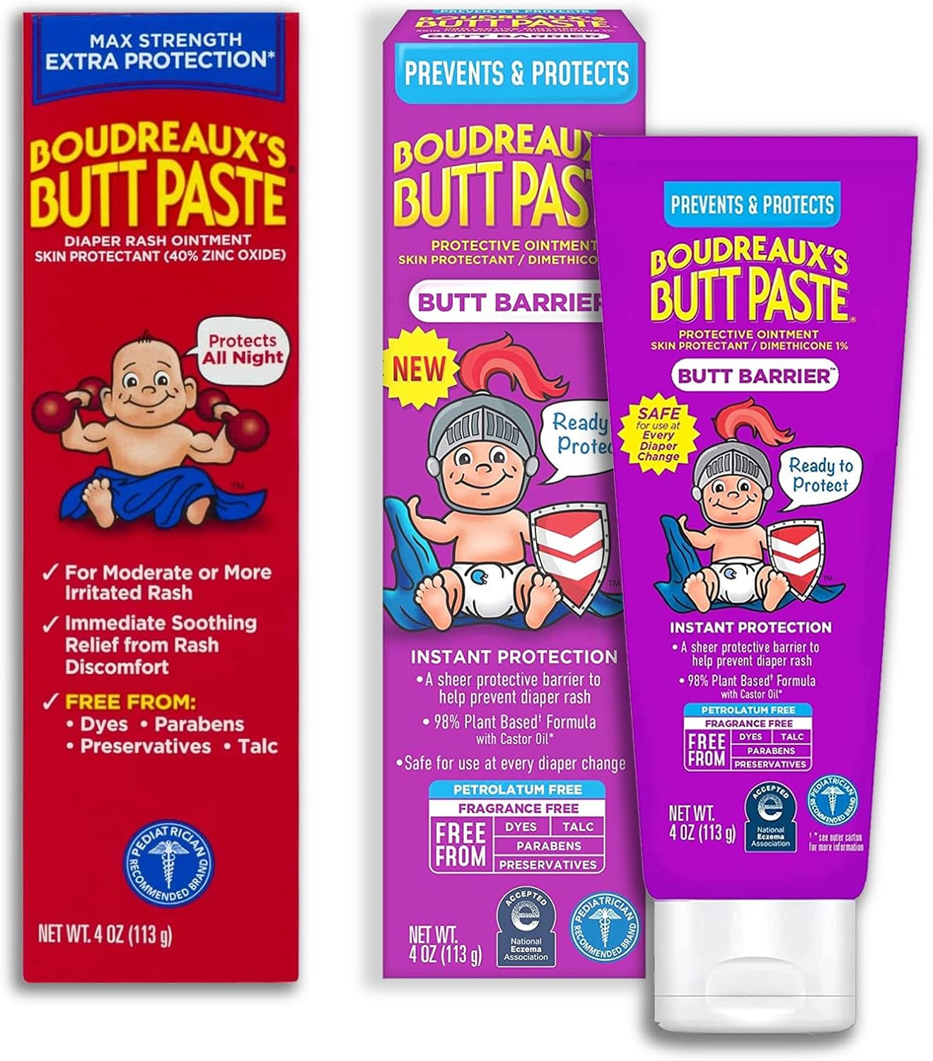 Amazon.com: Boudreaux's Butt Paste 4oz Butt Barrier Ointment and 4oz ...