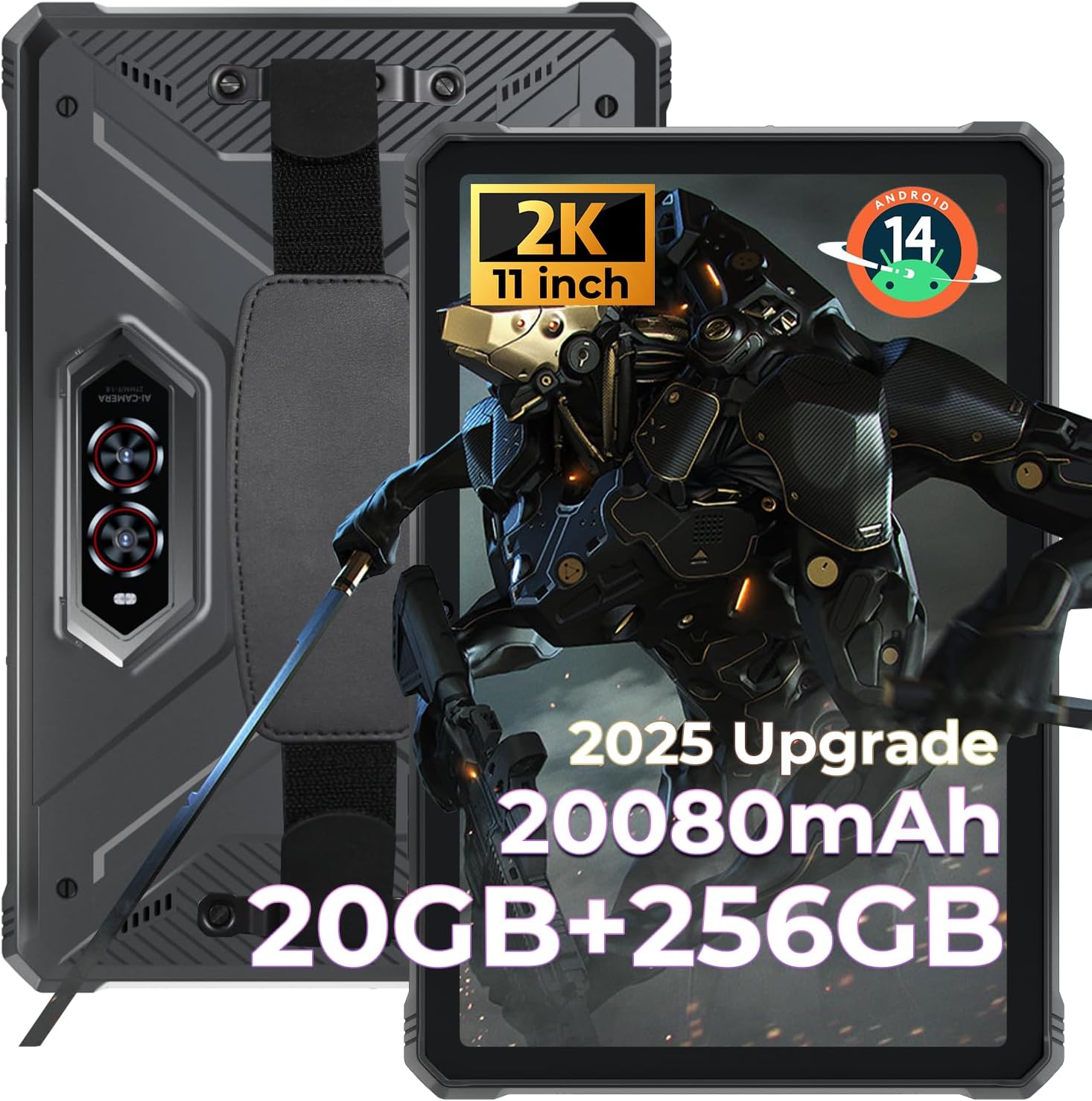 HOTWAV R9 Pro(2024 Más Nuevo)Tableta Resistente Android 14,2K 11'' 20080mAh 20GB+256GB/(2TB TF ...