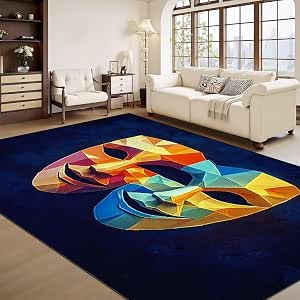 Amazon.com: Washable Area Rug for Living Room Theatre Drama Comedy ...