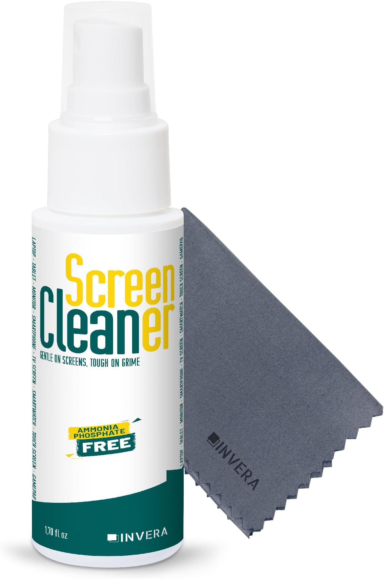 Amazon.com : Screen Cleaner Spray and 2 Microfiber Cloths - 2oz Bottle ...