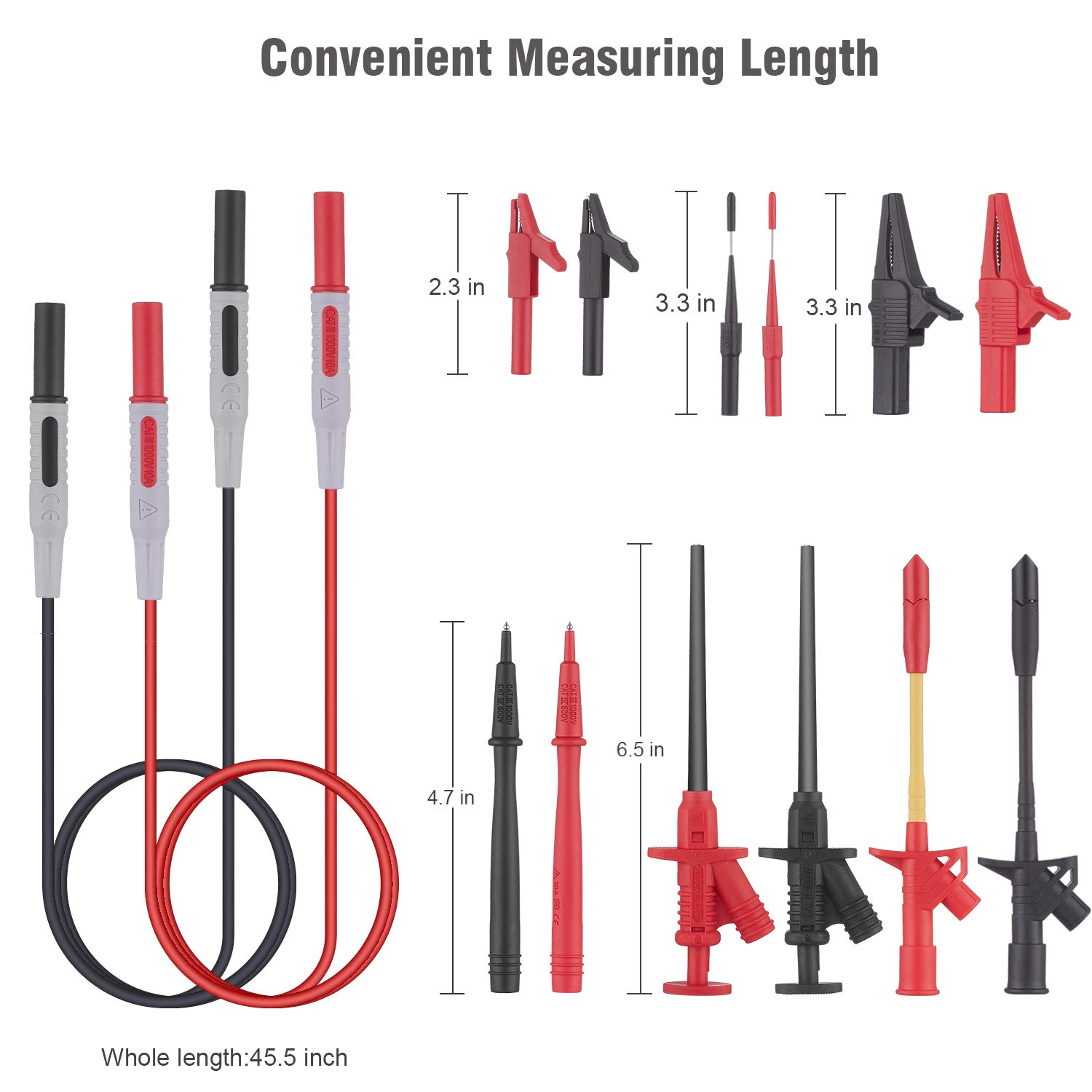 Snapklik.com : Electronic Test Lead kit, WG-017 Multimeter Test Lead ...