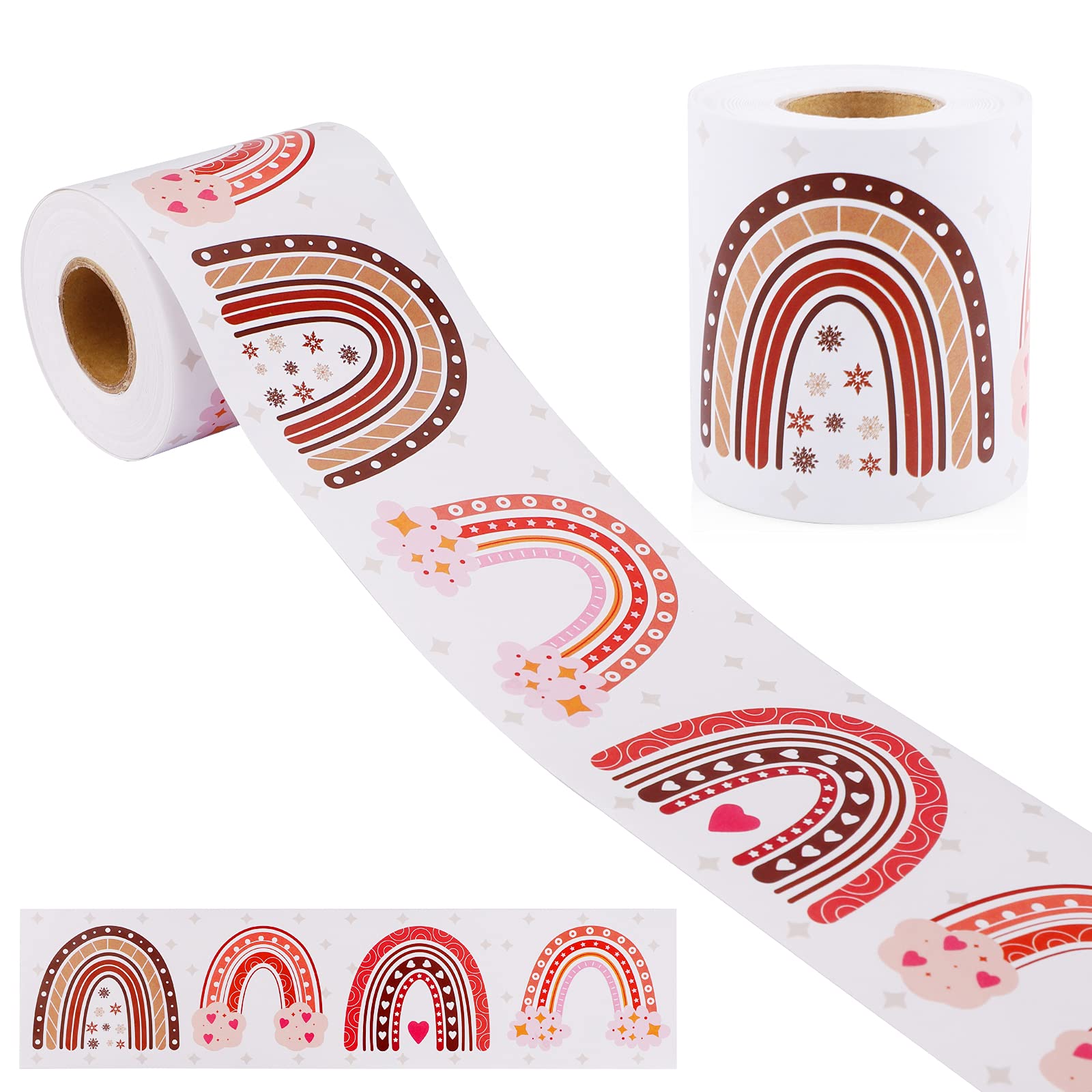 Gukasxi 65 Ft Boho Rainbow Bulletin Border Trim Rainbow Straight ...