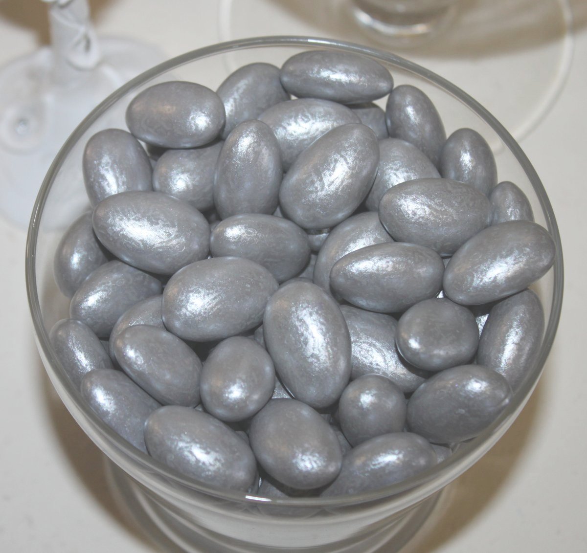 Amazon.com : FavorOnline Silver Jordan Almonds - 1 Pound Bag from ...