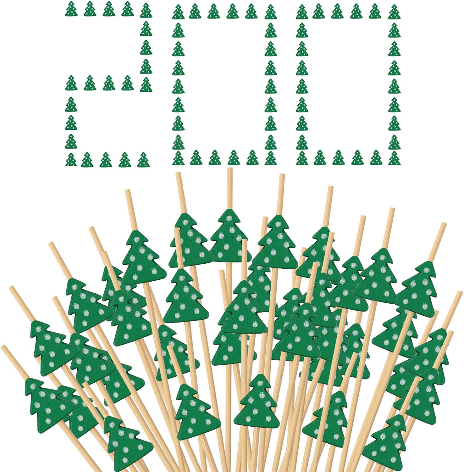 Amazon.com | 200 Pcs Christmas Cocktail Picks Decoration, Xmas Tree ...