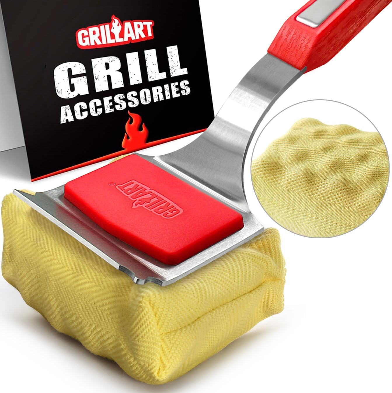 Amazon.com: Grill Rescue BBQ Replaceable Scraper Cleaning Head, Bristle ...