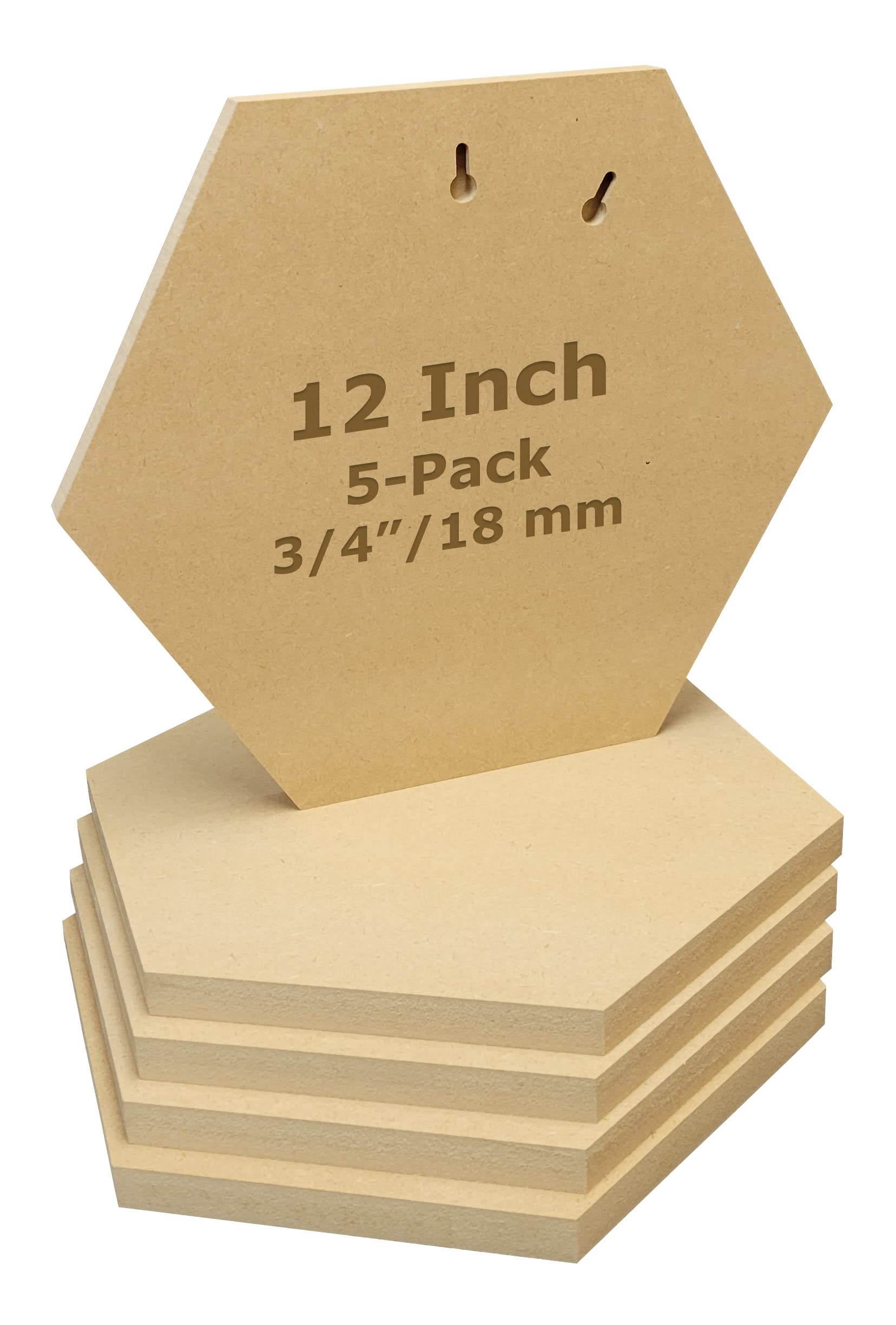 Amazon.com: Studio Papilia 3/4" Thick MDF Hexagon, 12 inches 5-Pack ...