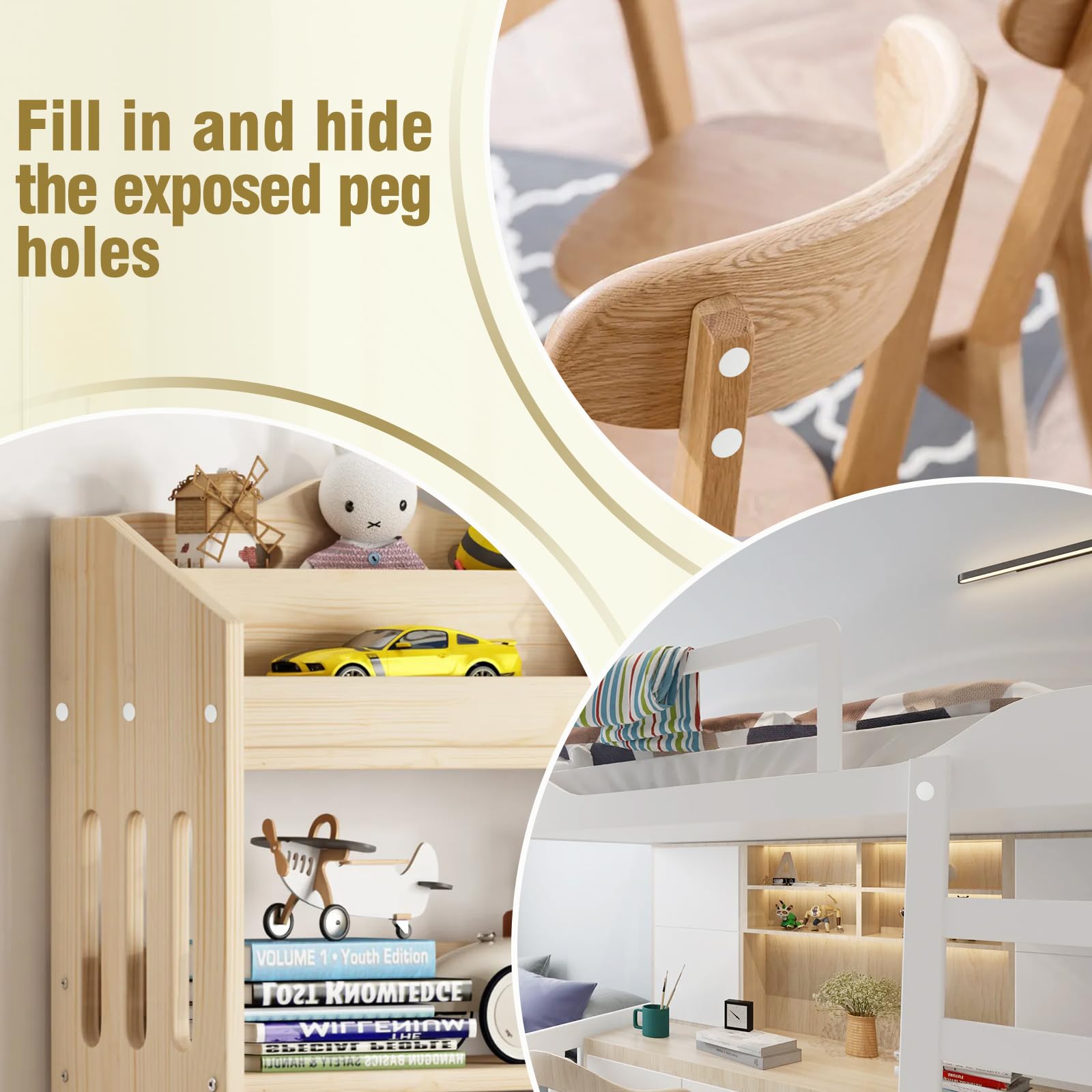 Snapklik.com : Masendelk 30pcs Plastic Hole Plugs, Snap In Locking Hole ...