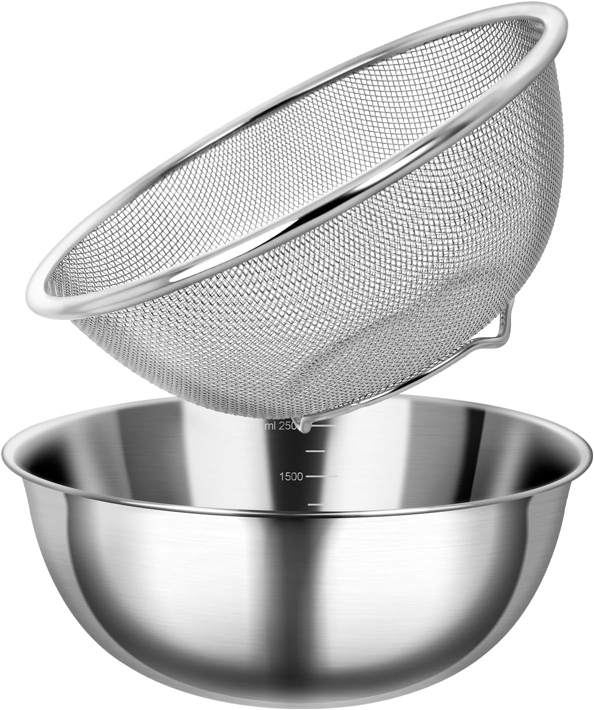 Amazon.com: LOPYXBR 2 PCS 304 Stainless Steel Colander Strainers 5QT ...