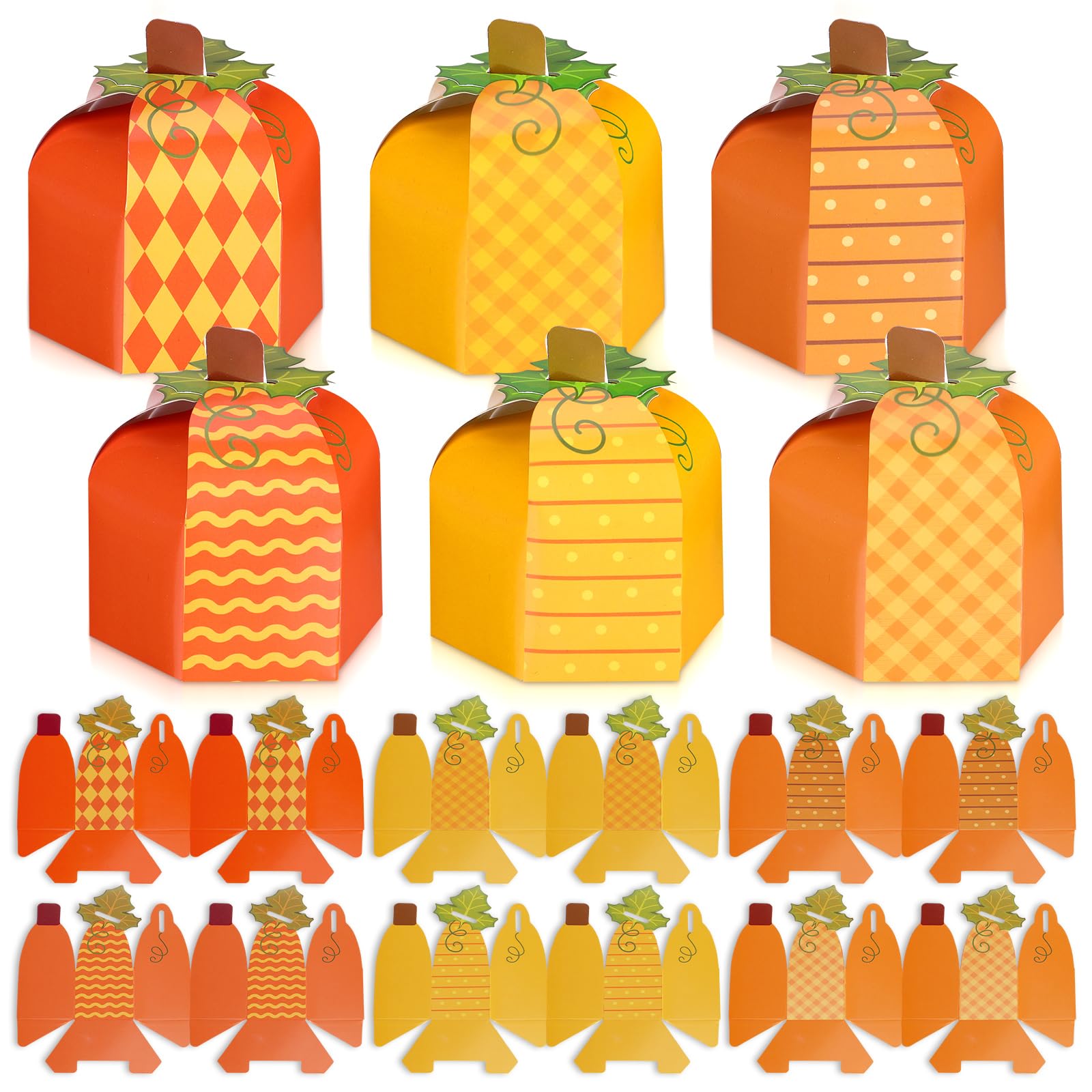 Amazon.com: Cholemy 30 Pcs Pumpkin Party Favor Box Pumpkin Boxes for ...