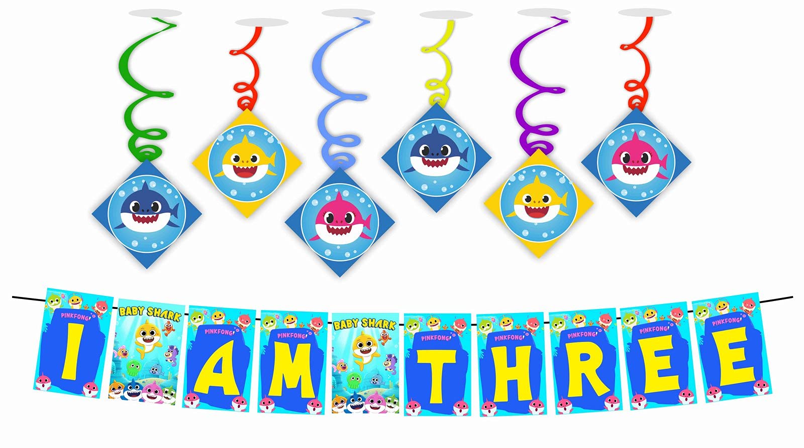 Balloonistics Ping Fong Shark Theme I Am Three Kids 3rd | Desertcart ...