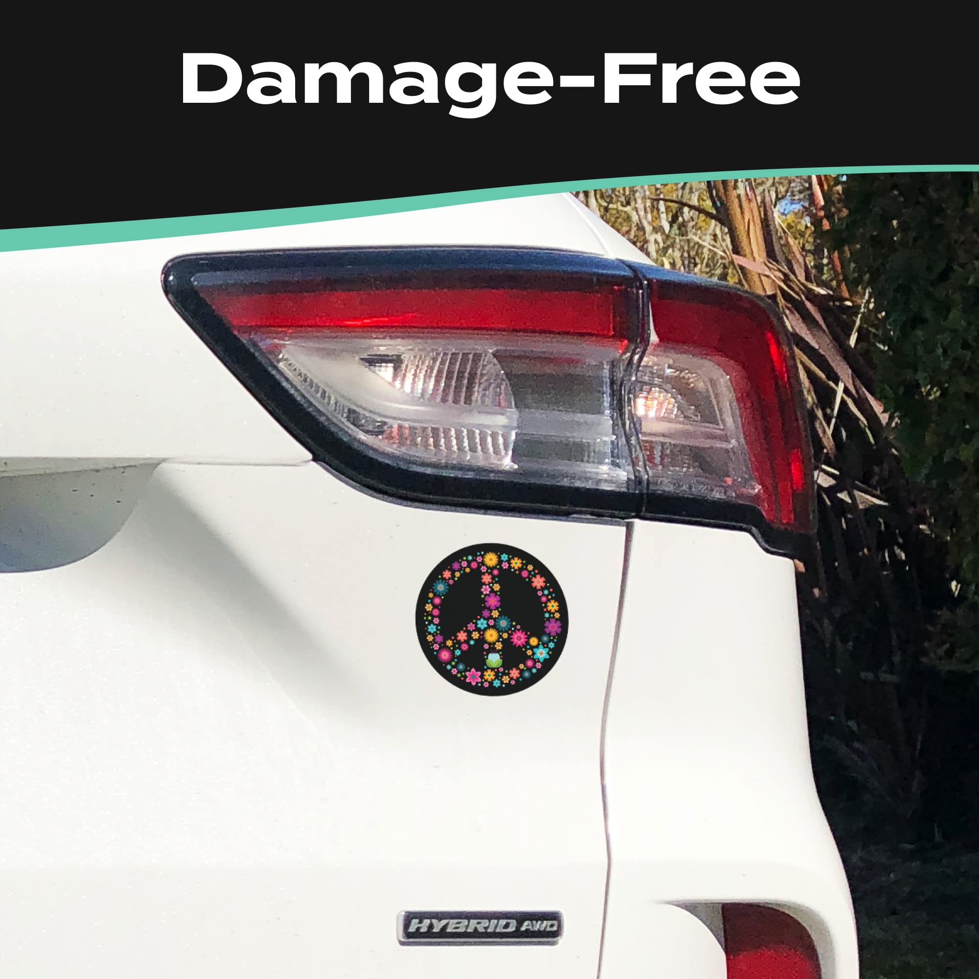 Snapklik.com : Stickios Peace Stickers - Hippie Floral Bumper Stickers ...