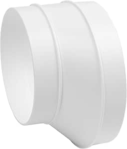 HVAC OV Eccentric Plastic Duct Connector for 4" inch to 5" inch Pipe ...