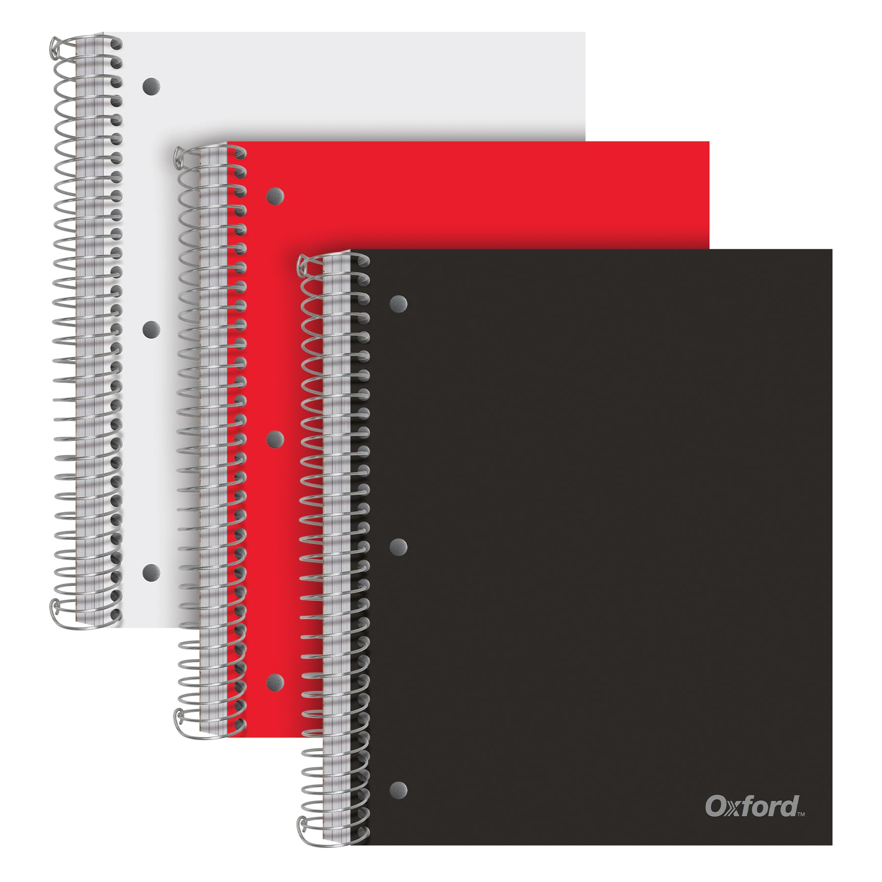 Amazon.com : Oxford 3 Subject Spiral Notebook College Ruled - 3 Pack ...