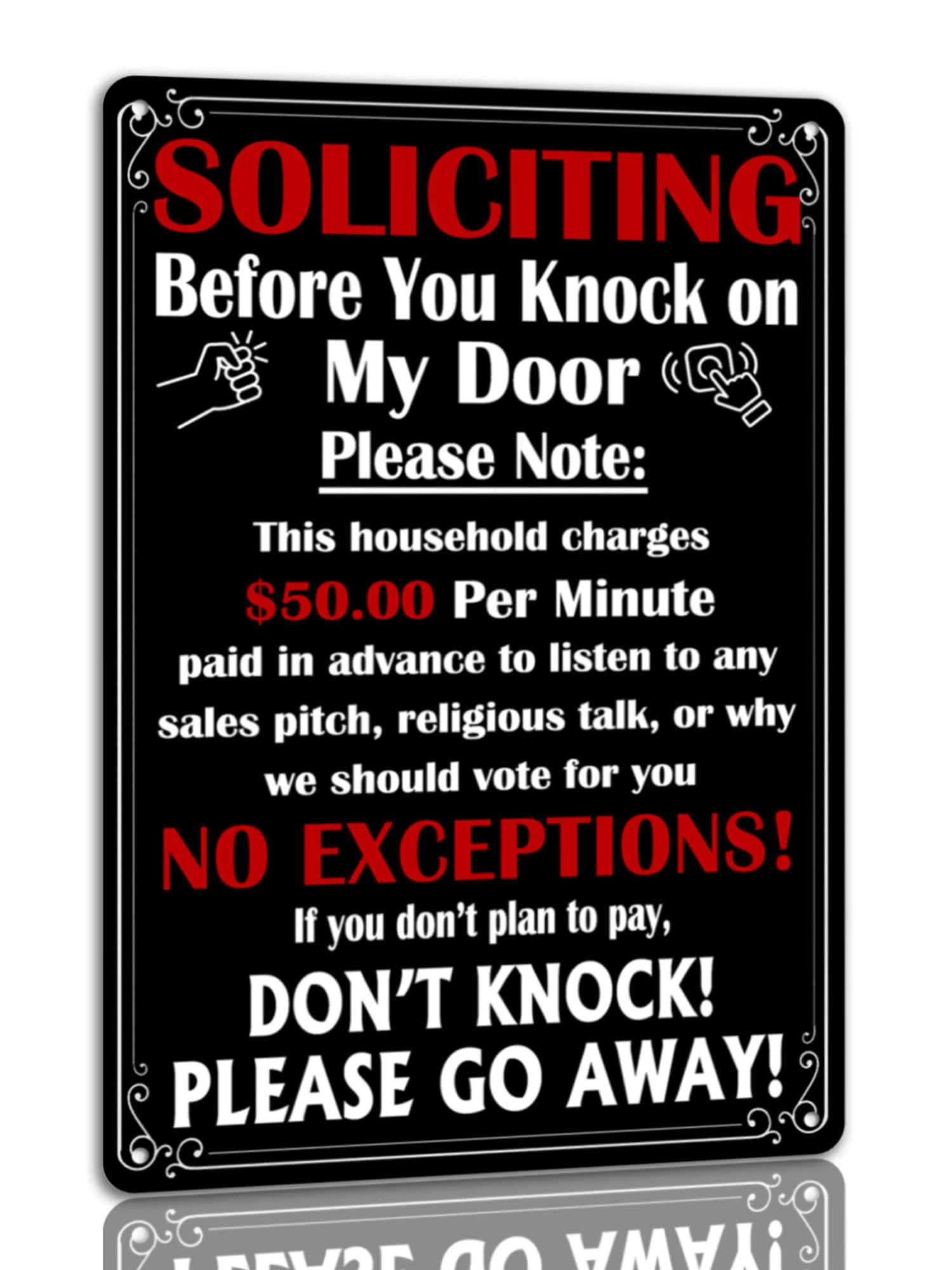 Solicitors Before You Knock On My Door Please Note Tin Sign Knock At ...