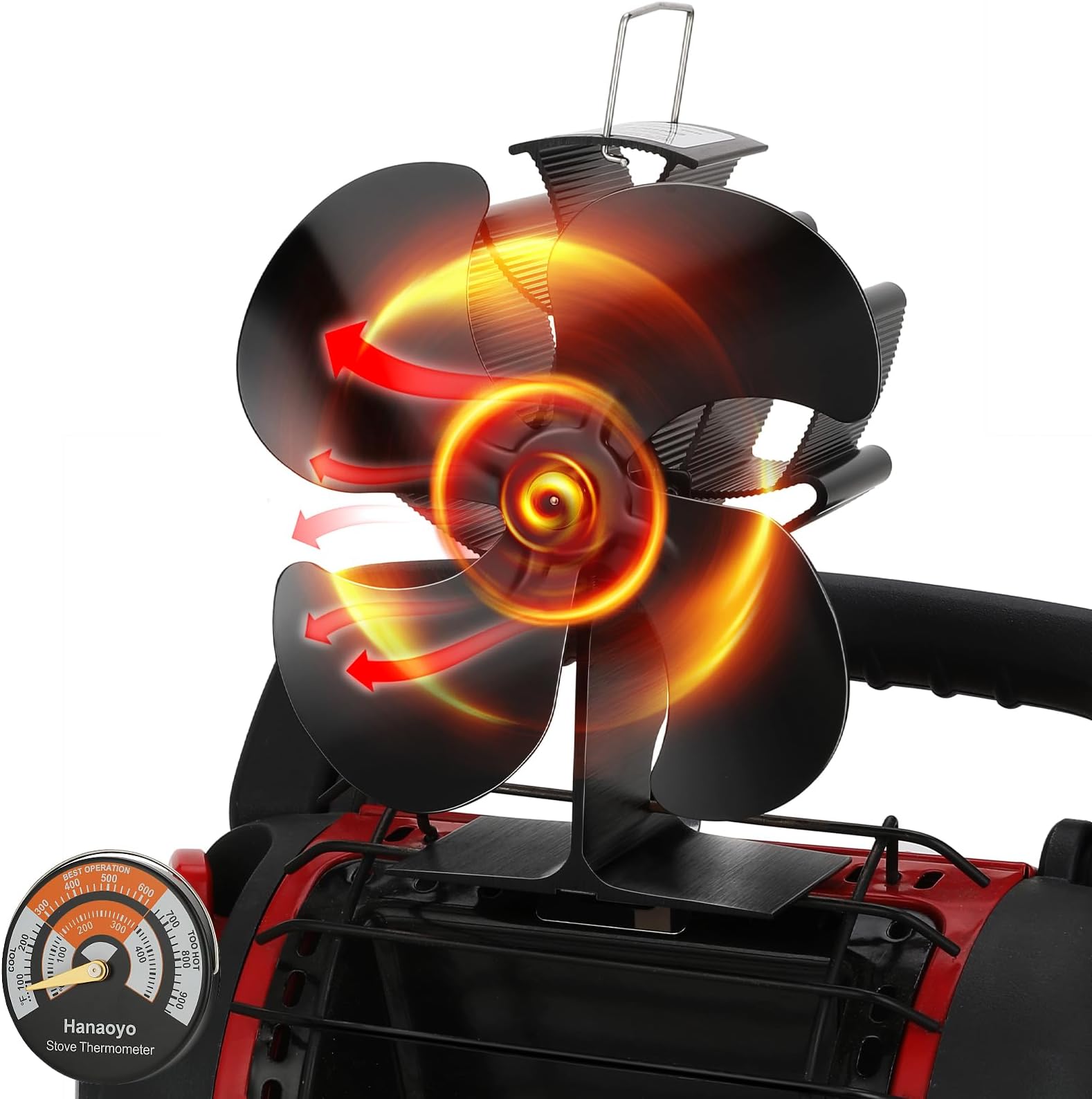 Amazon.com: Miaton Heat Powered Wood Stove Fan and Mr Buddy Heater Fan ...