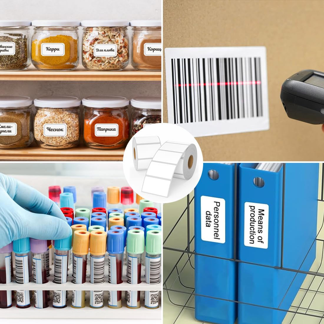 Snapklik.com : Thermal Labels 2.25 X 1.25, Adhesive Label Stickers 12 ...