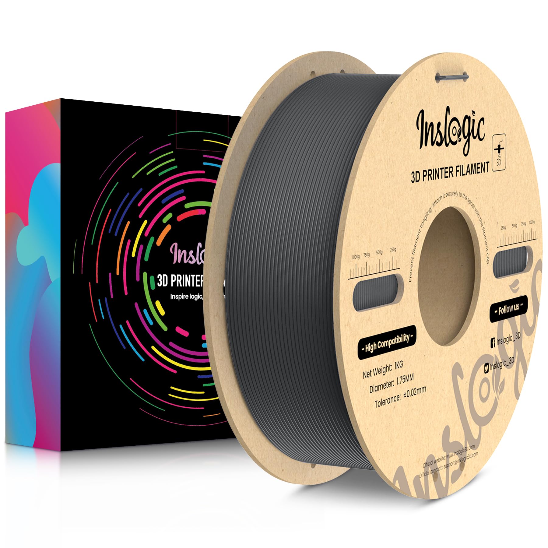 Amazon.com: Matte PLA Filament 1.75mm, Matte Gray 1KG 3D Printer ...