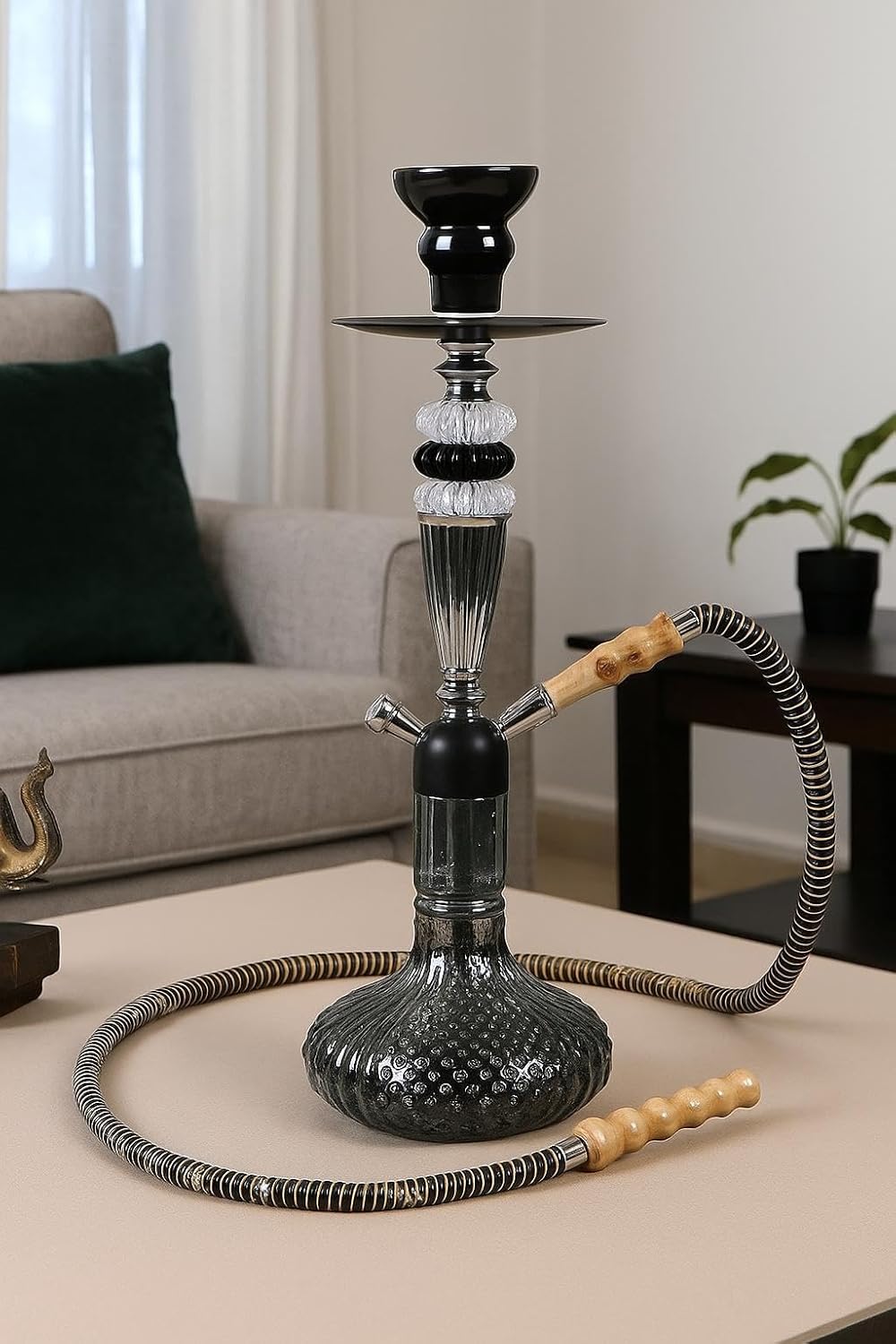 AL-Sheesh® Russian Glass Hookah | Chrome Plated Designer Crystal Style ...