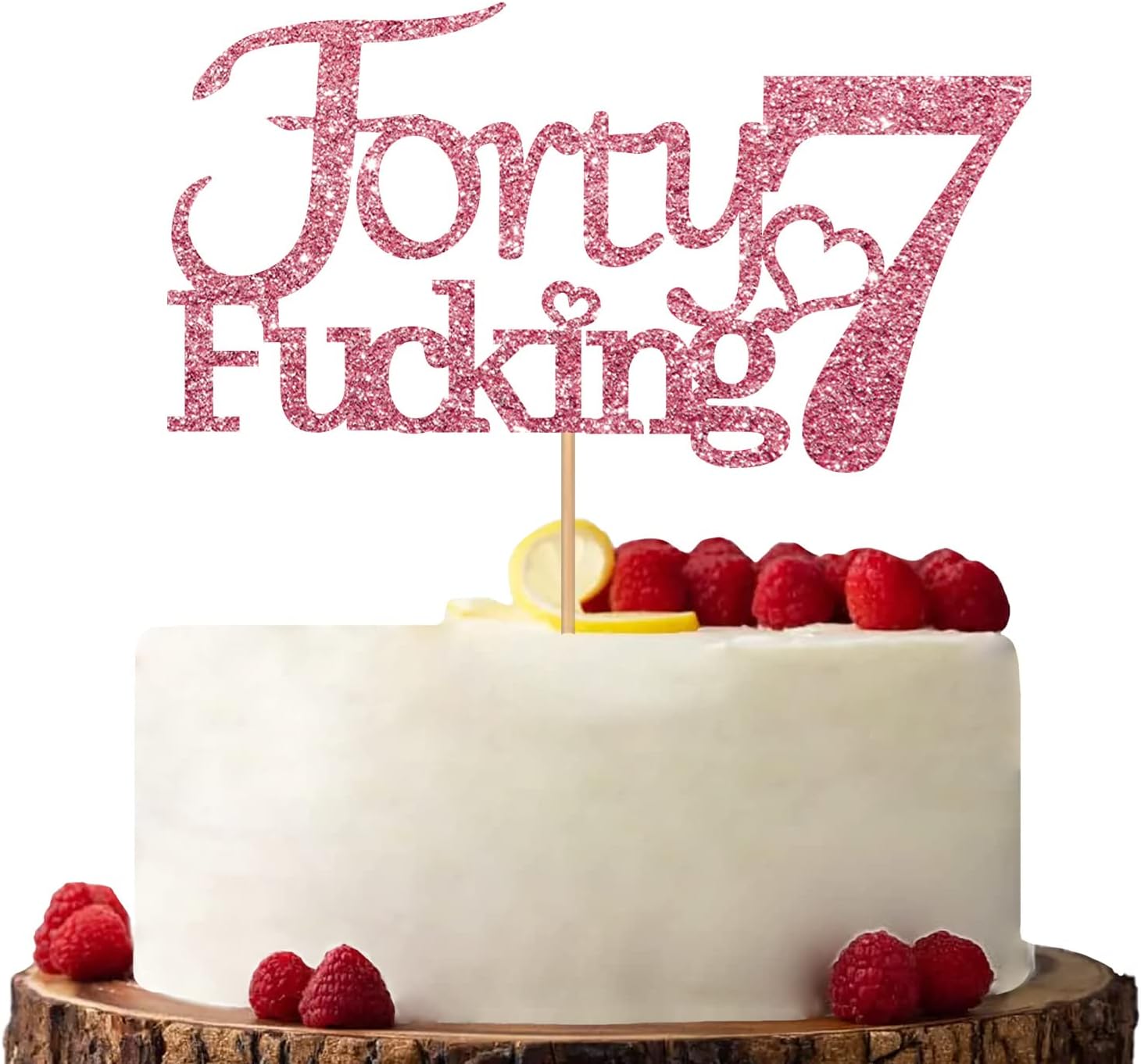 Amazon.com: Rose Gold Forty Seven Cake Topper, Happy 47th Birthday Cake ...