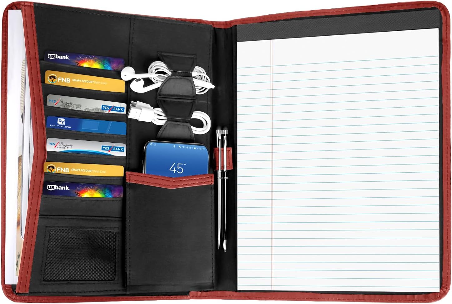 Amazon.com : Coupount Portfolio Folder Padfolio, A4 Binder with 8 x 11 ...