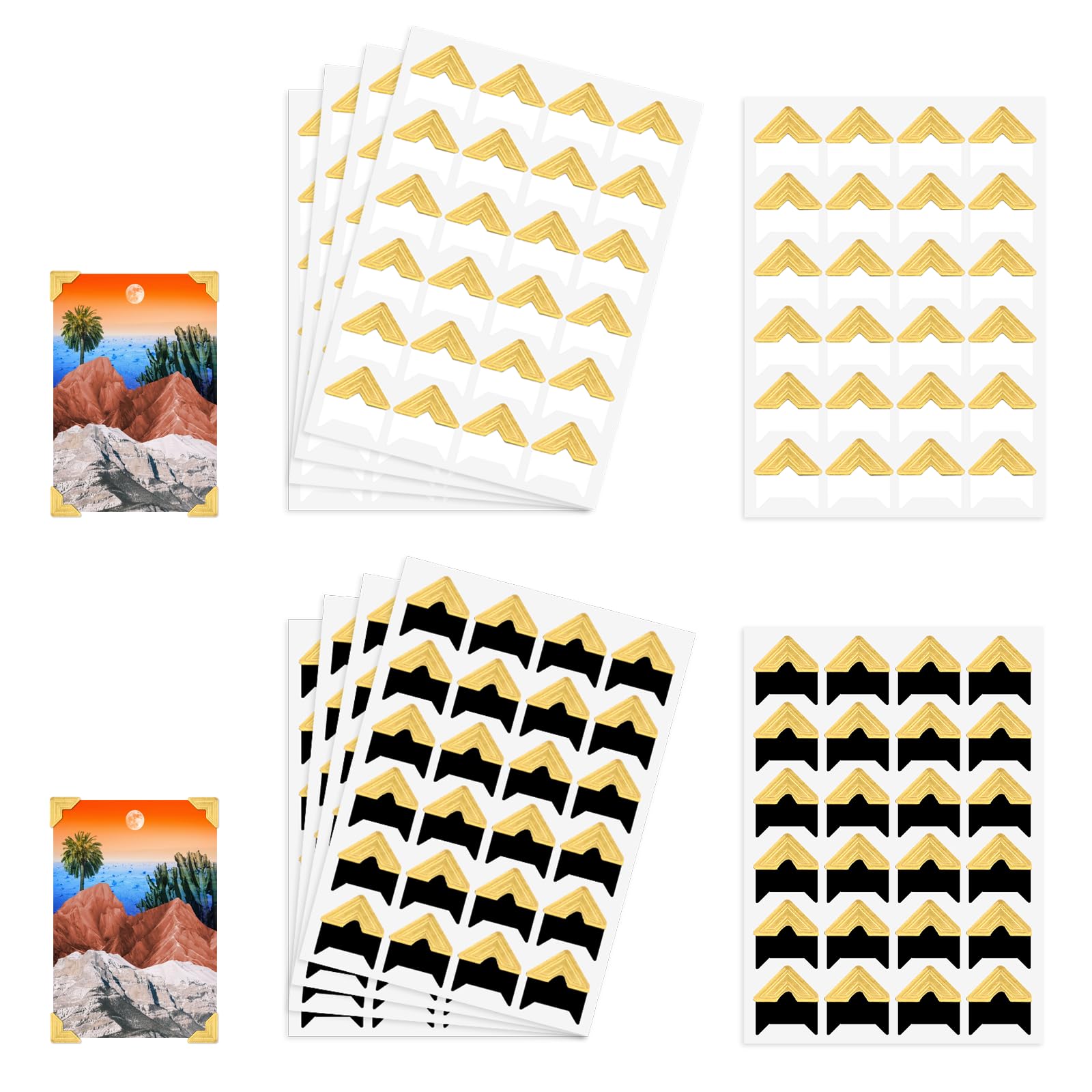 Amazon.com: 240 Pcs Photo Corners Self Adhesive Gold Picture Corners ...